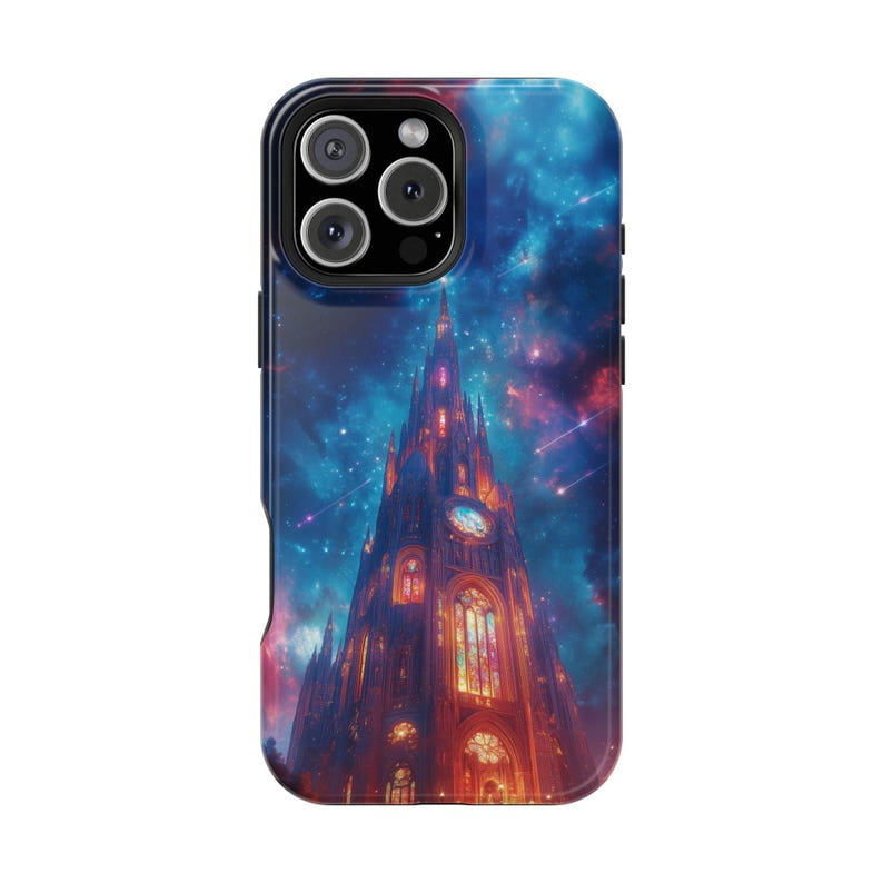 Starlit Architecture Cathedral Sanctuary Tower Design Phone Case with ...