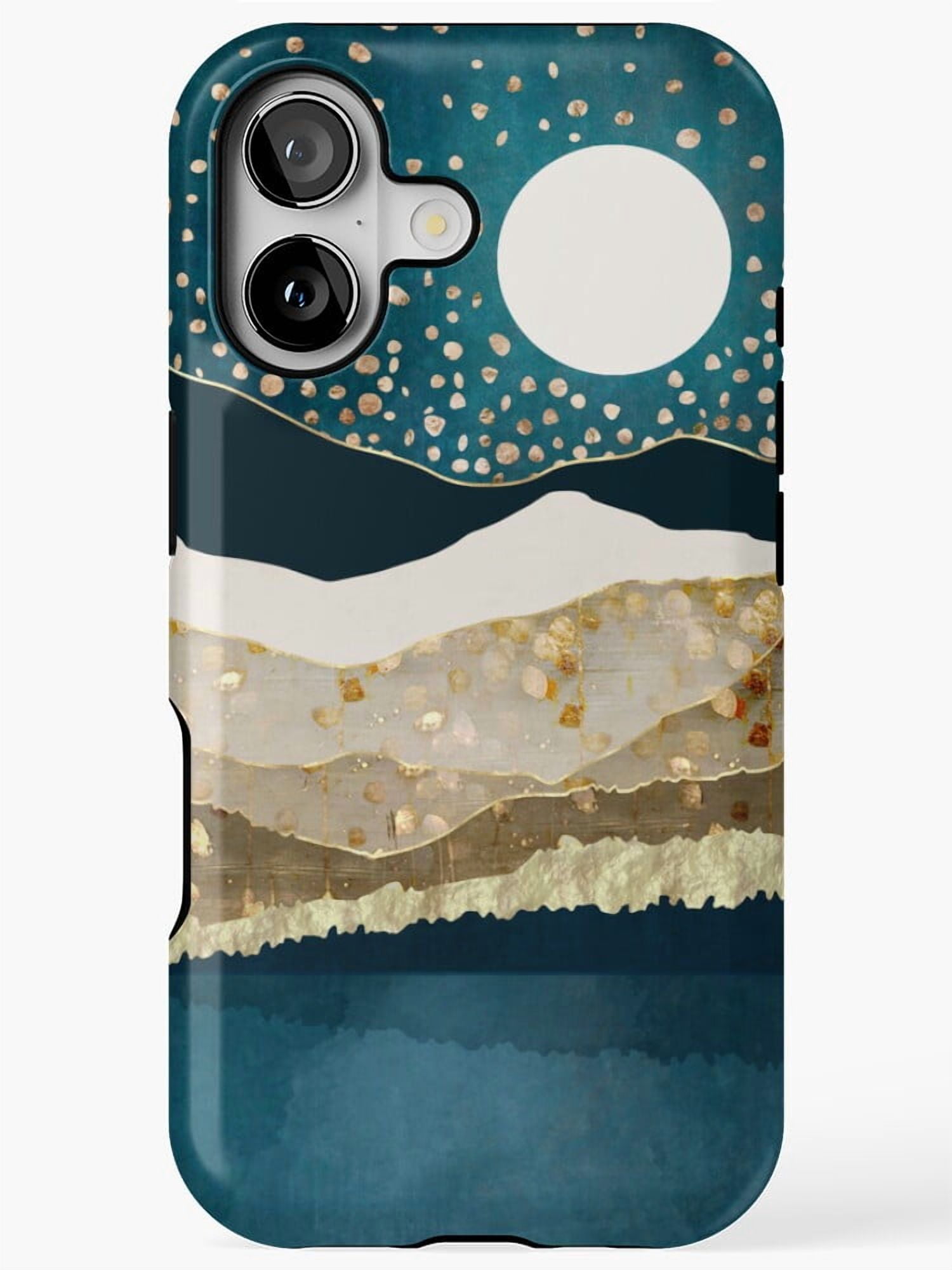 Starlit Mountain Lake Scenic Artwork For iPhone 11-17 Pro Max Phone ...