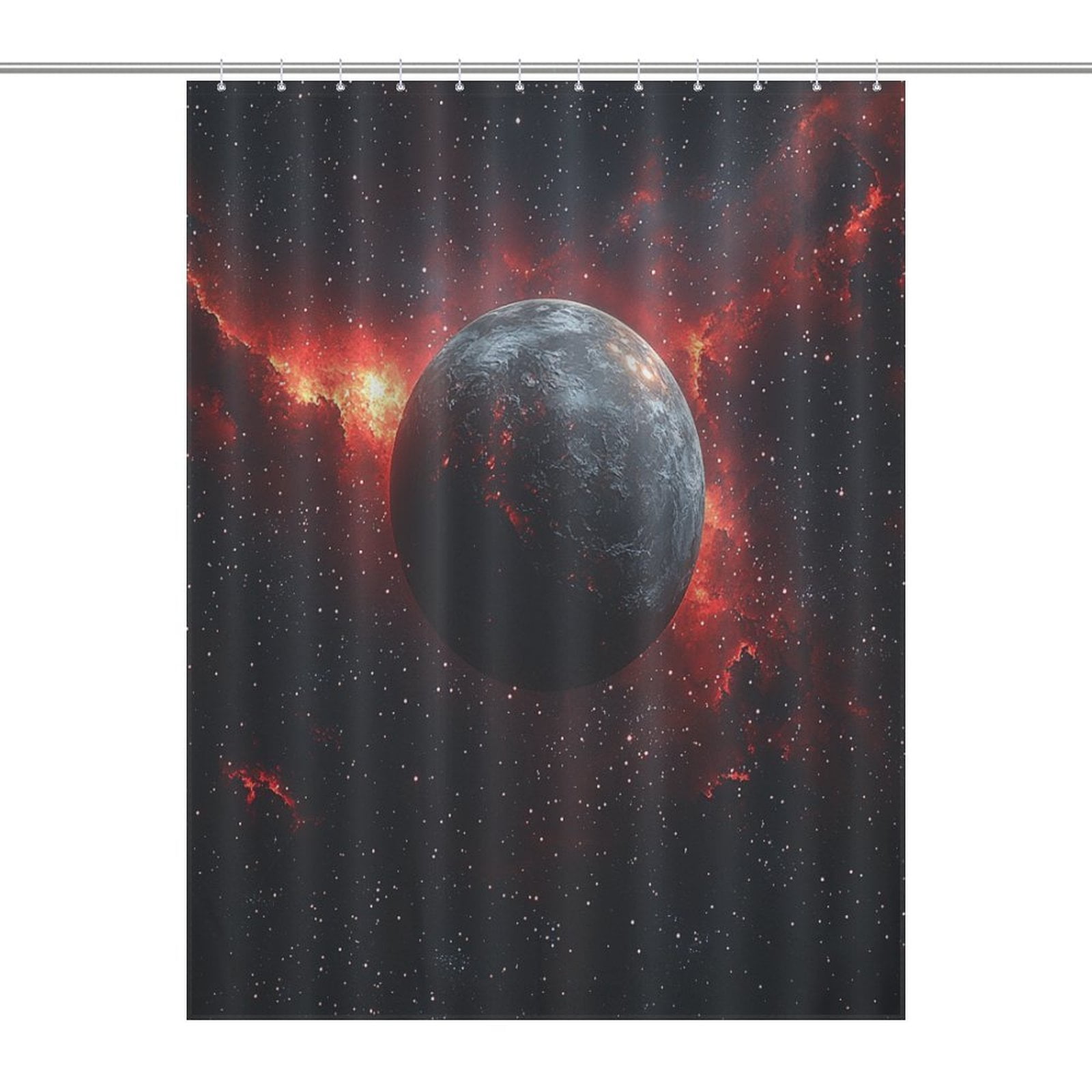 Starlit Sky Cloth Fabric Bathroom Decor Set with Hooks - Walmart.com
