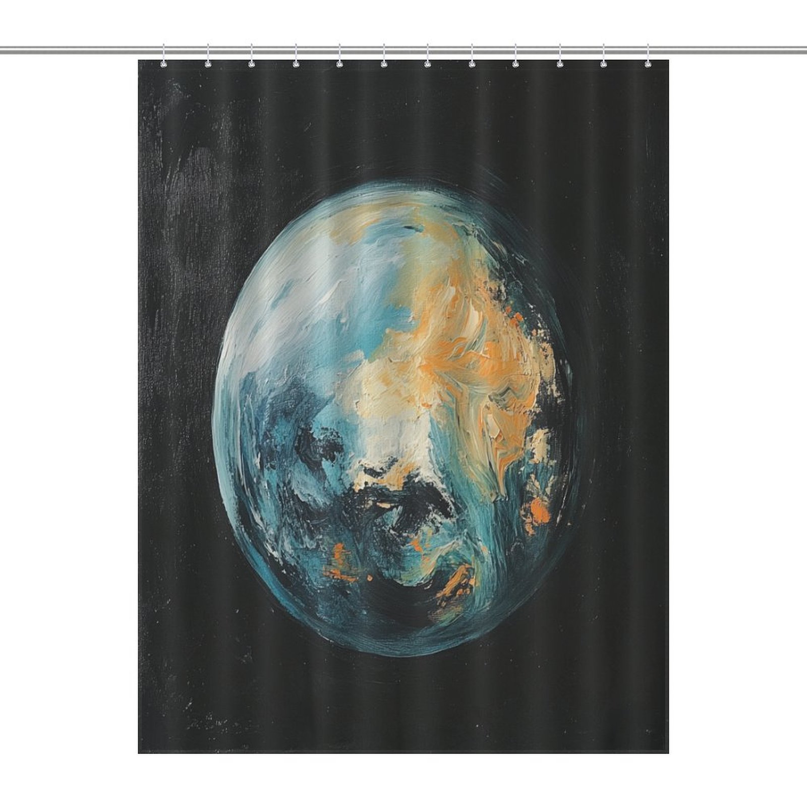 Starlit Sky Cloth Fabric Bathroom Decor Set with Hooks - Walmart.com