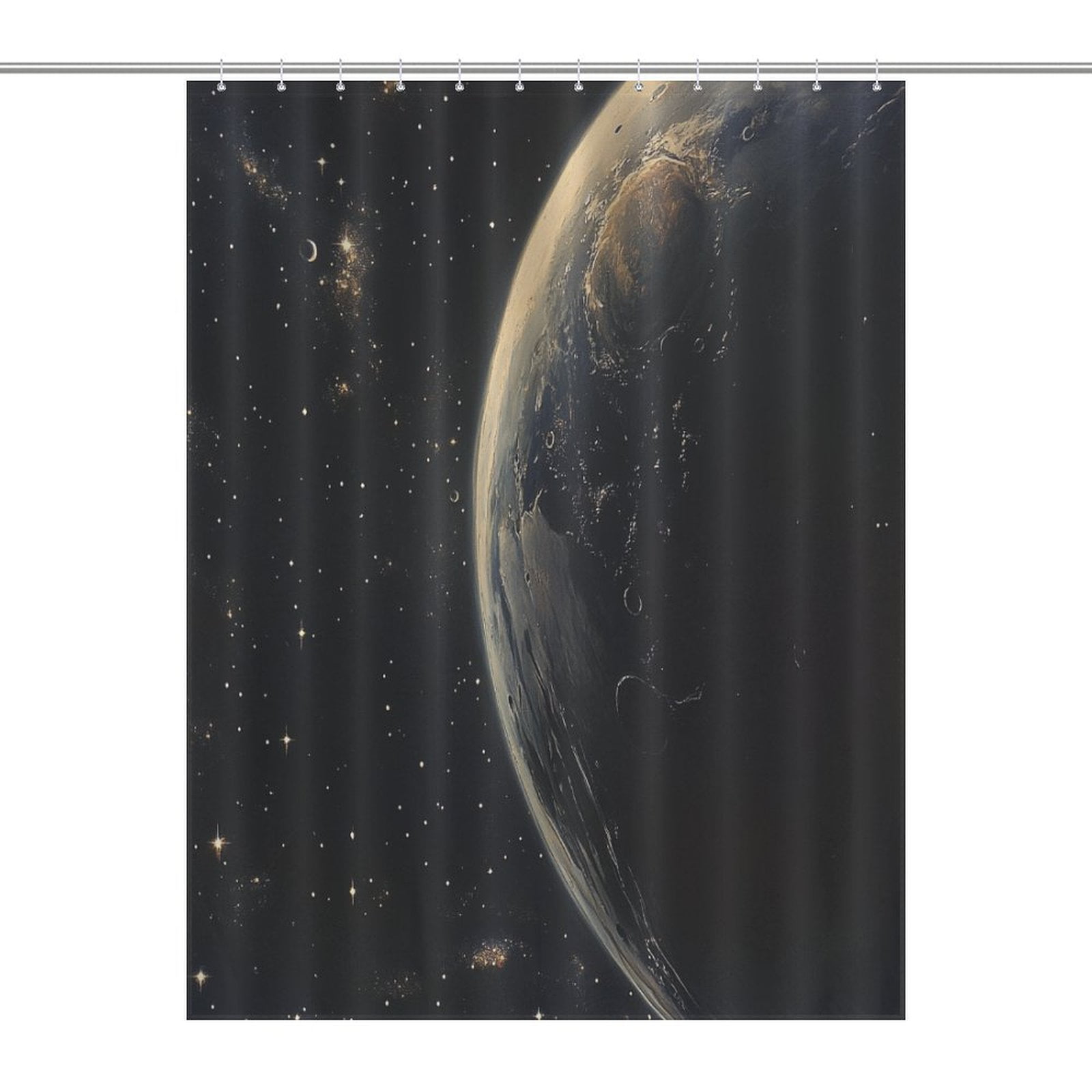 Starlit Sky Cloth Fabric Bathroom Decor Set with Hooks - Walmart.com