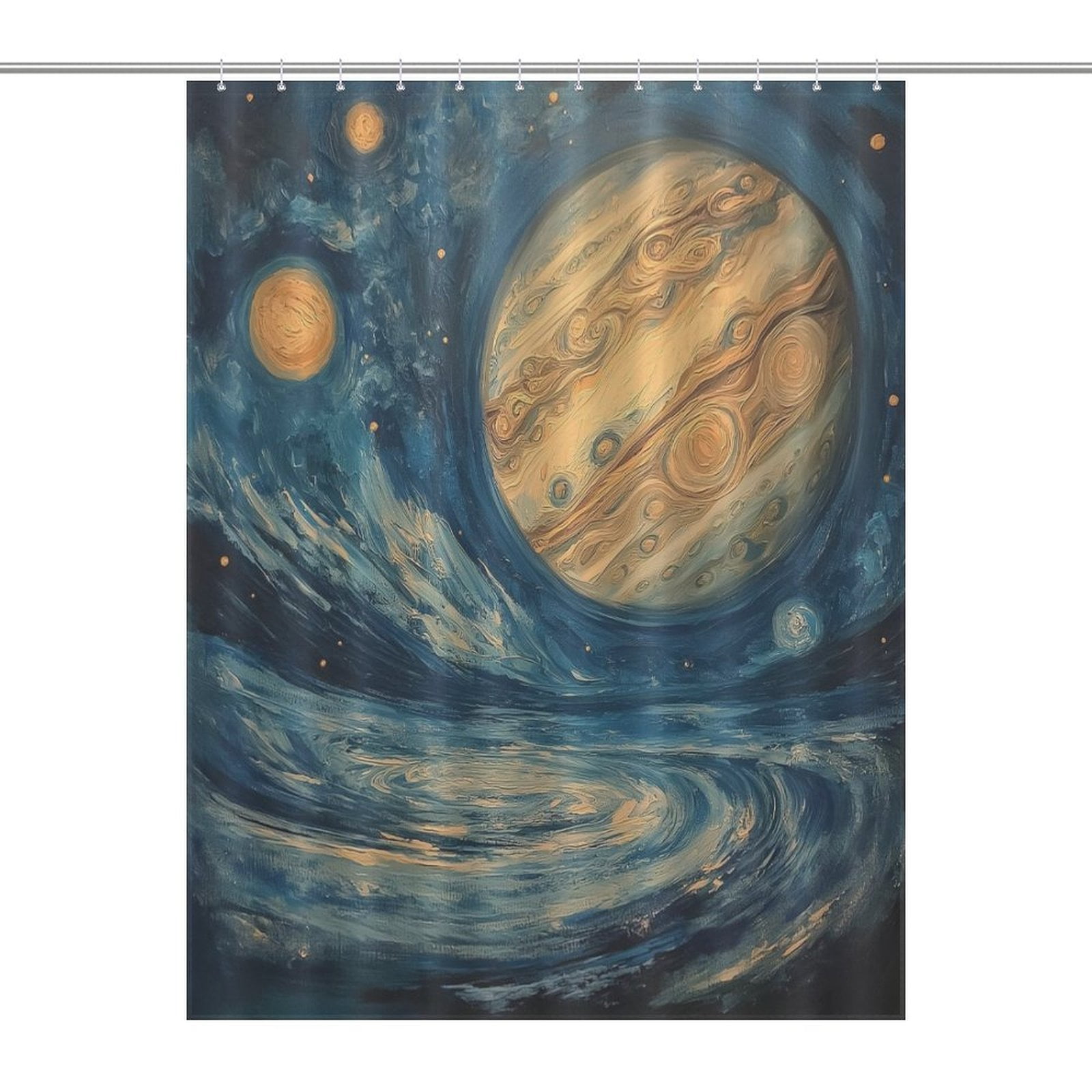 Starlit Sky Cloth Fabric Bathroom Decor Set with Hooks - Walmart.com
