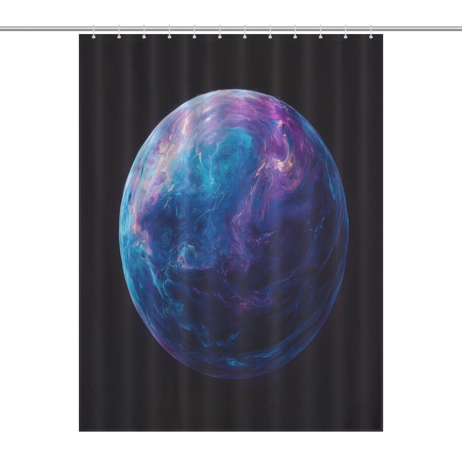 Starlit Sky Cloth Fabric Bathroom Decor Set with Hooks - Walmart.com