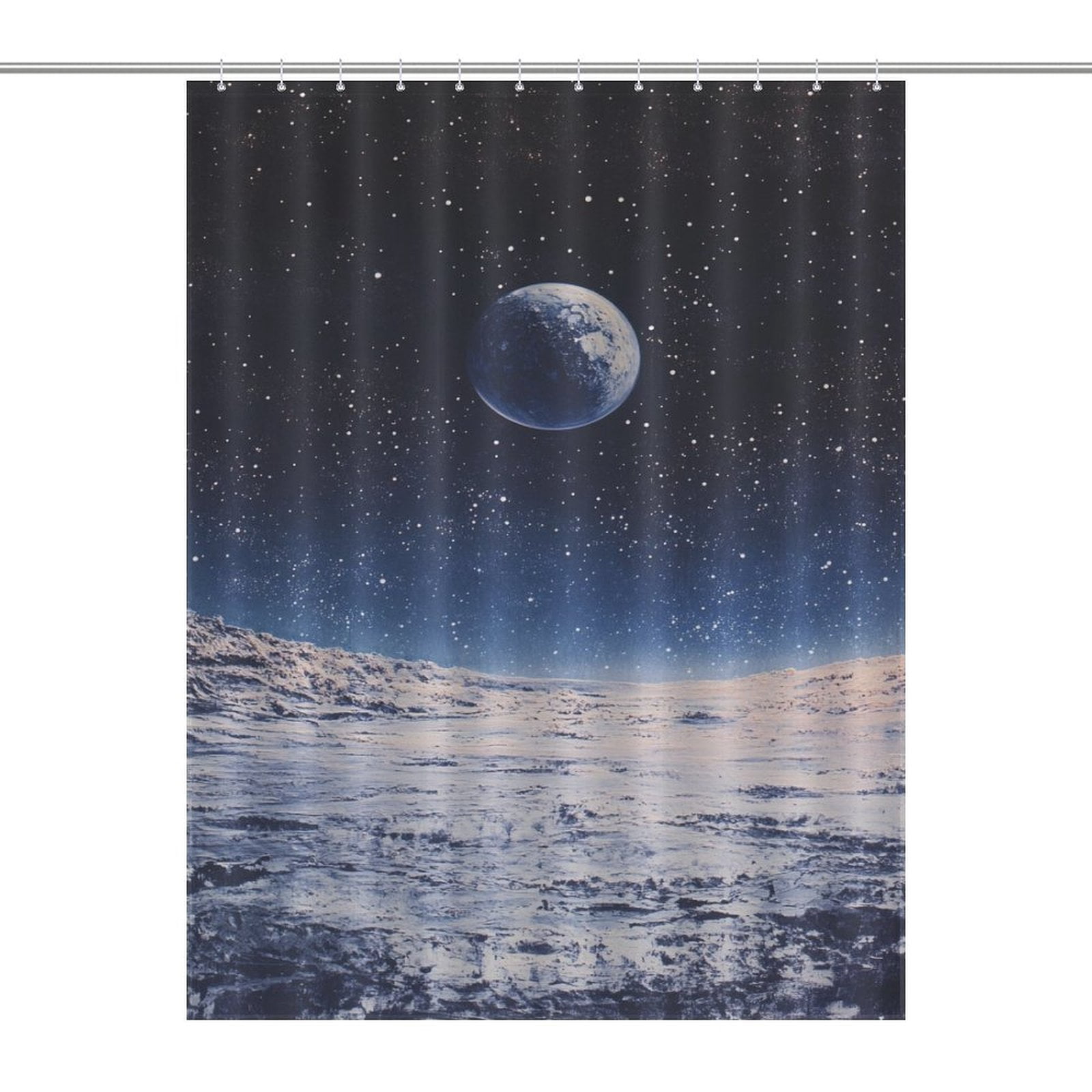 Starlit Sky Cloth Fabric Bathroom Decor Set with Hooks - Walmart.com