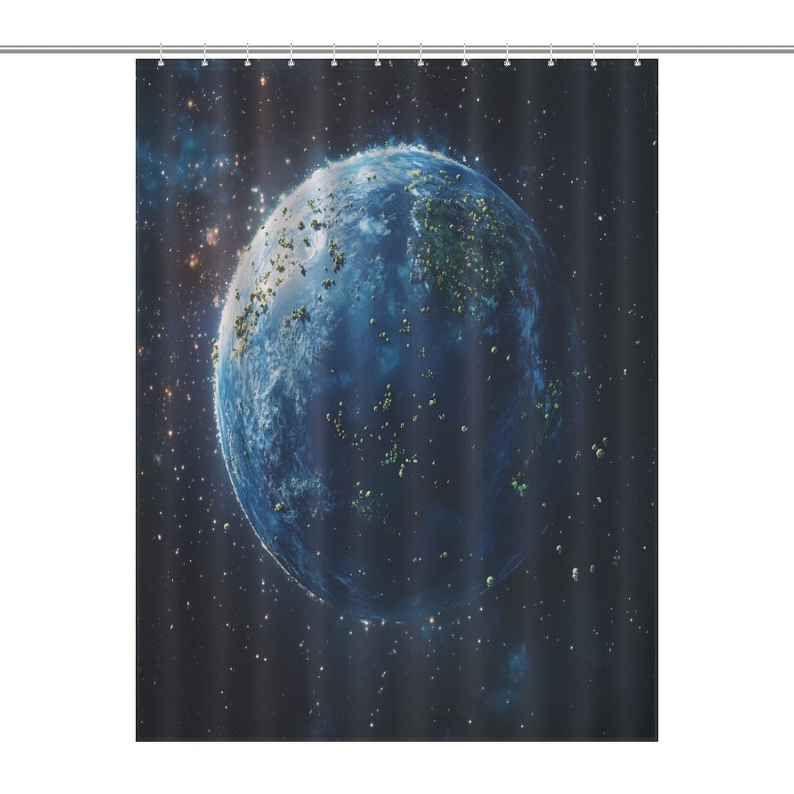 Starlit Sky Cloth Fabric Bathroom Decor Set with Hooks - Walmart.com