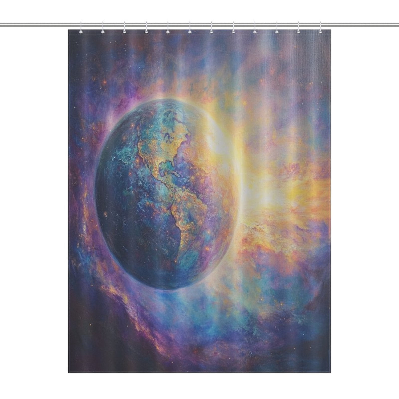 Starlit Sky Cloth Fabric Bathroom Decor Set with Hooks - Walmart.com