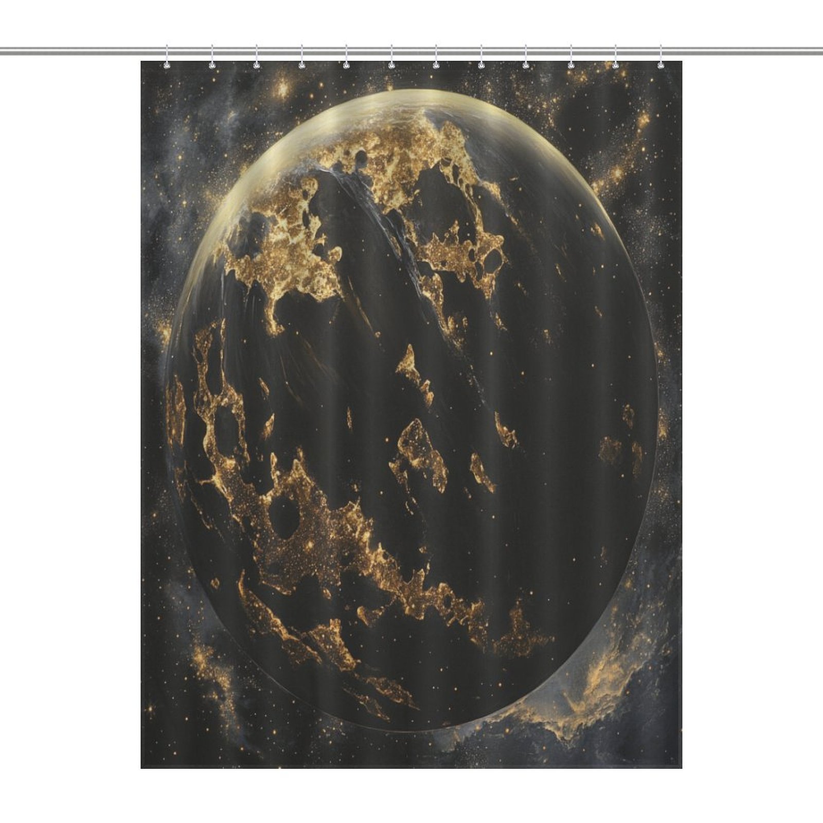 Starlit Sky Cloth Fabric Bathroom Decor Set with Hooks - Walmart.com