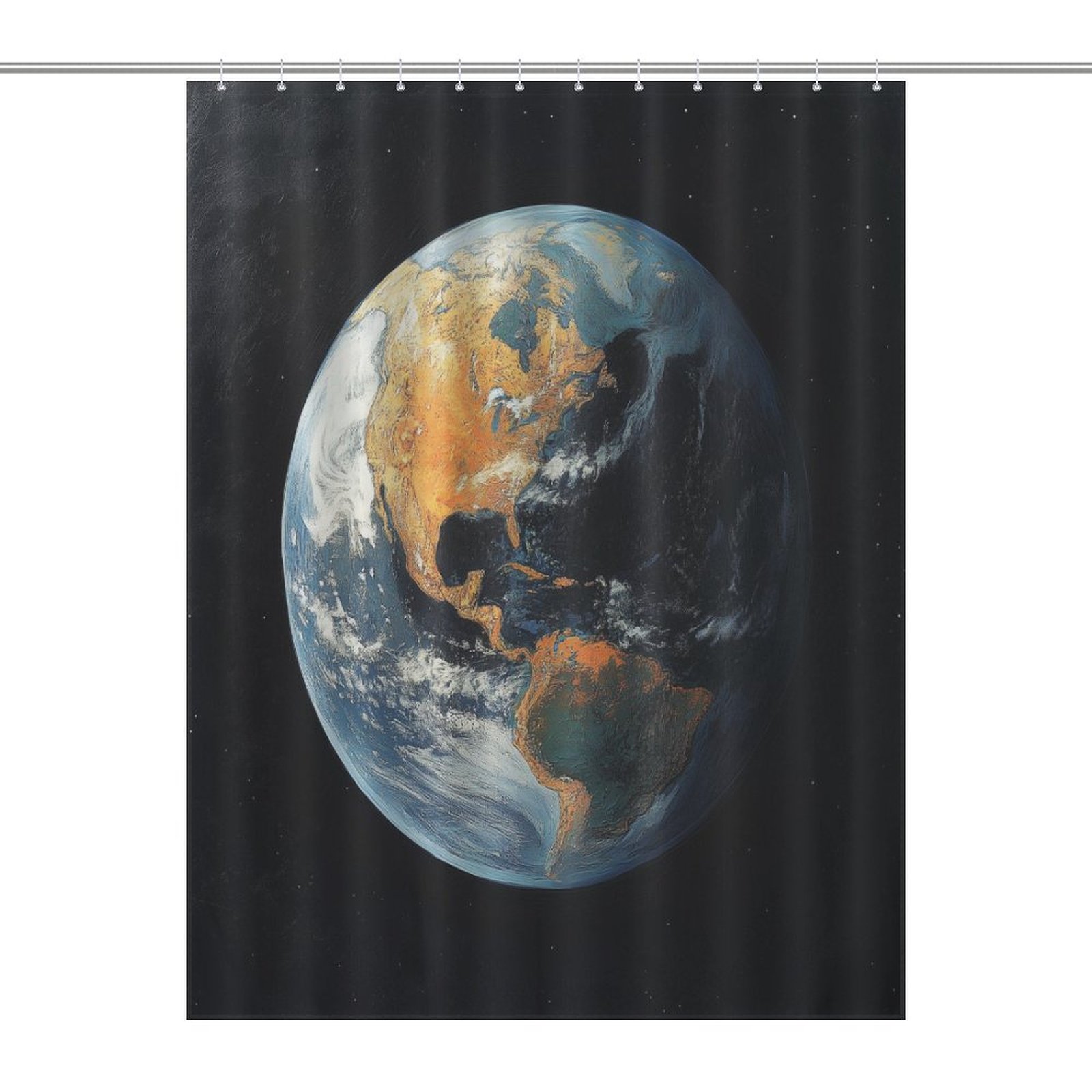 Starlit Sky Cloth Fabric Bathroom Decor Set with Hooks - Walmart.com
