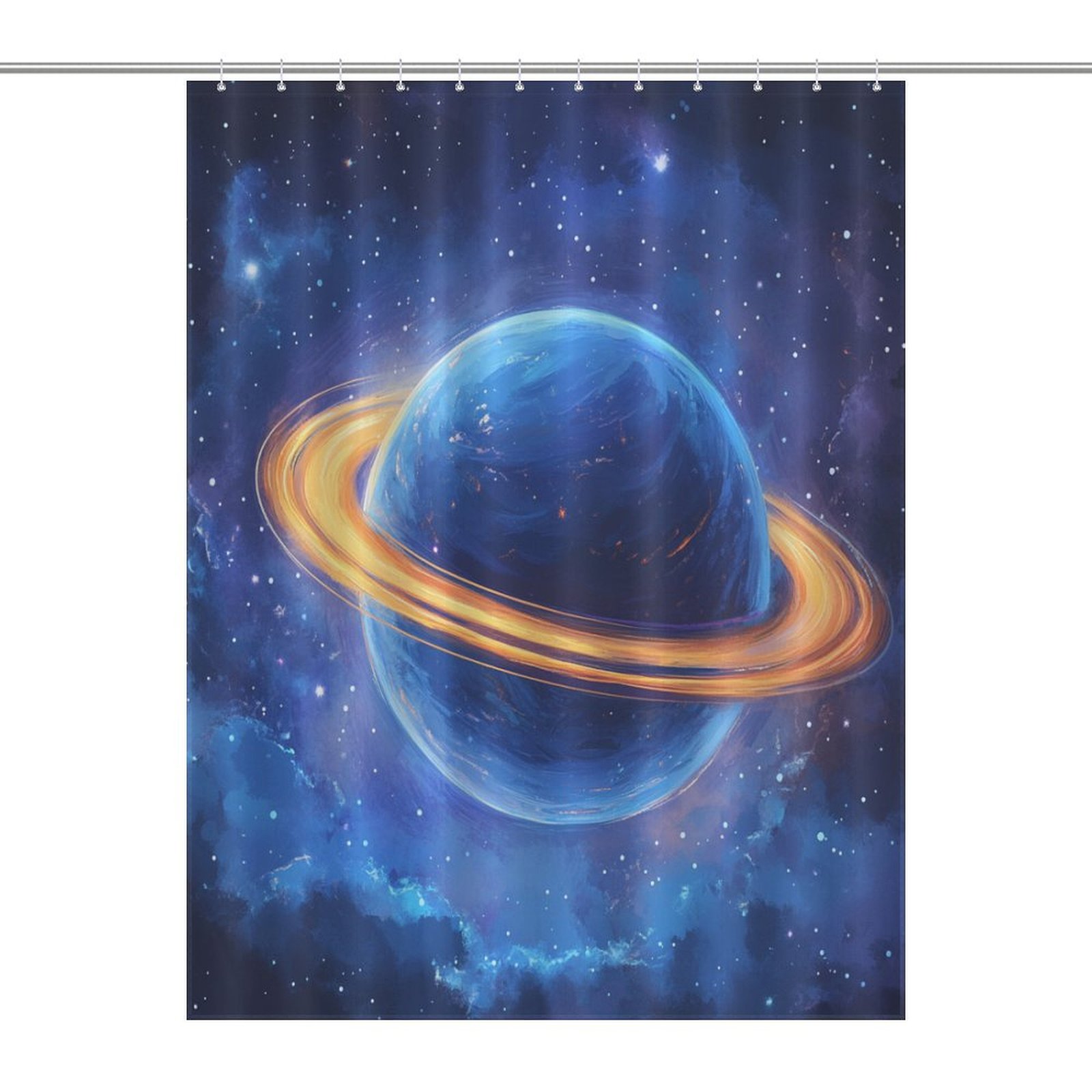 Starlit Sky Cloth Fabric Bathroom Decor Set with Hooks - Walmart.com