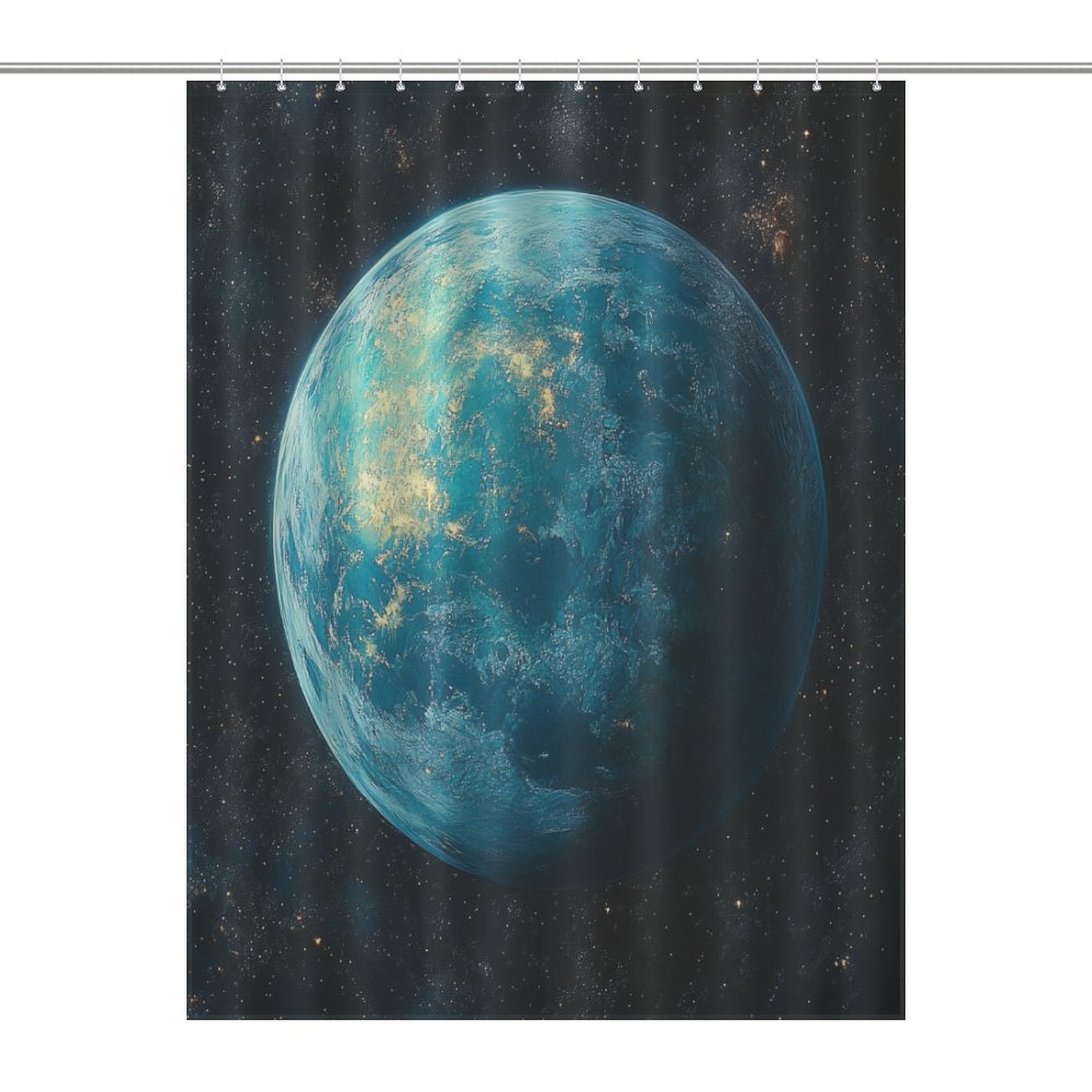 Starlit Sky Cloth Fabric Bathroom Decor Set with Hooks - Walmart.com