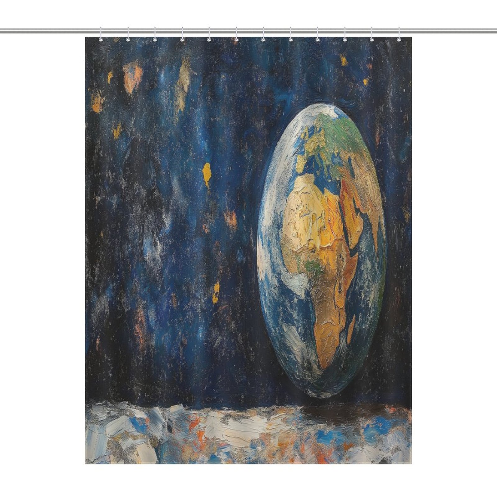 Starlit Sky Cloth Fabric Bathroom Decor Set with Hooks - Walmart.com