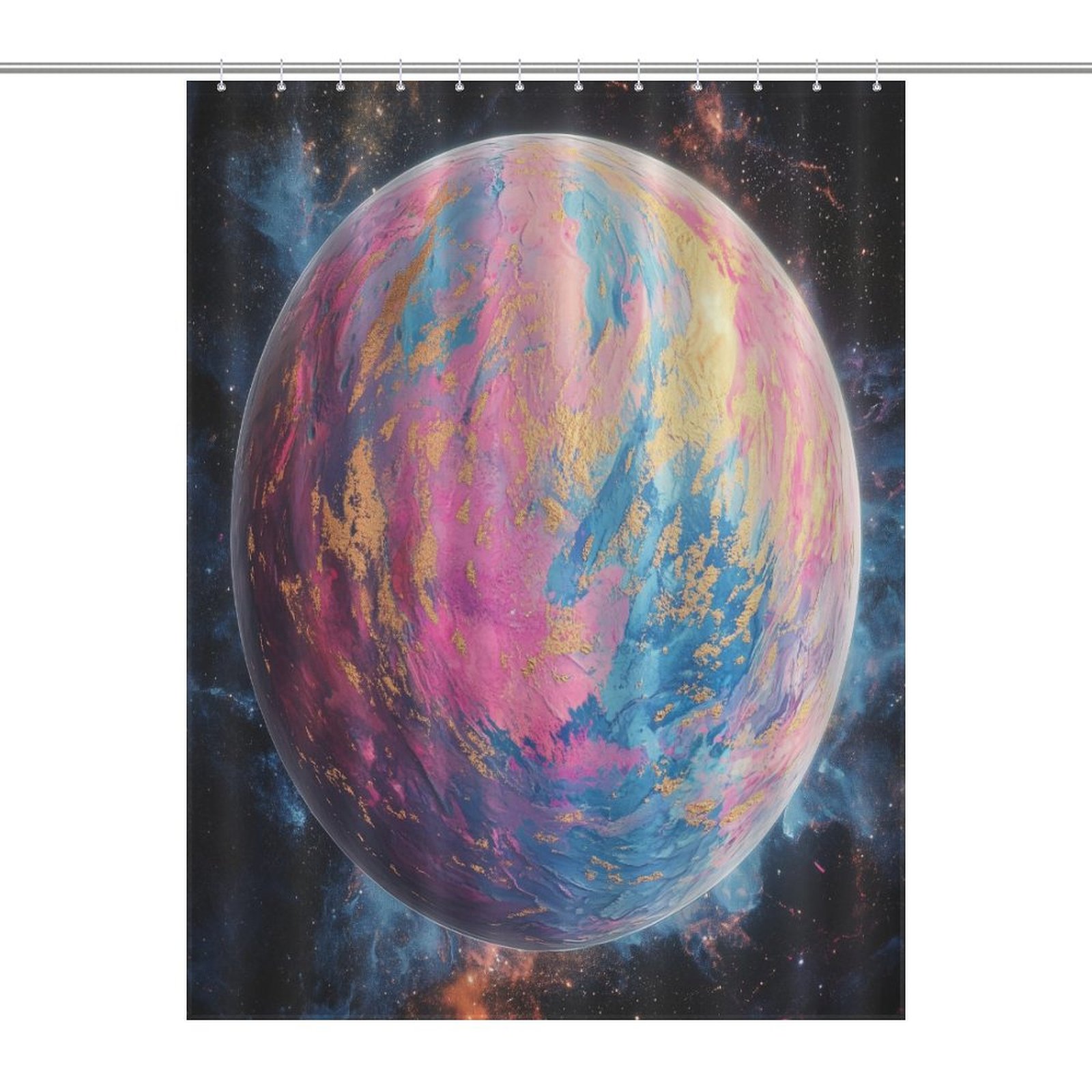 Starlit Sky Cloth Fabric Bathroom Decor Set with Hooks - Walmart.com