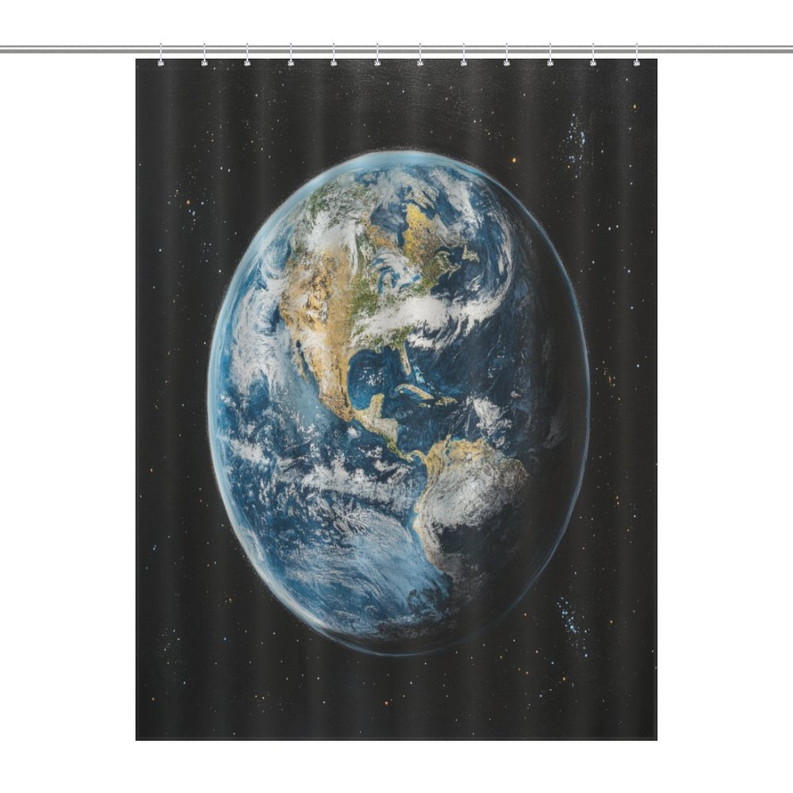 Starlit Sky Cloth Fabric Bathroom Decor Set with Hooks - Walmart.com