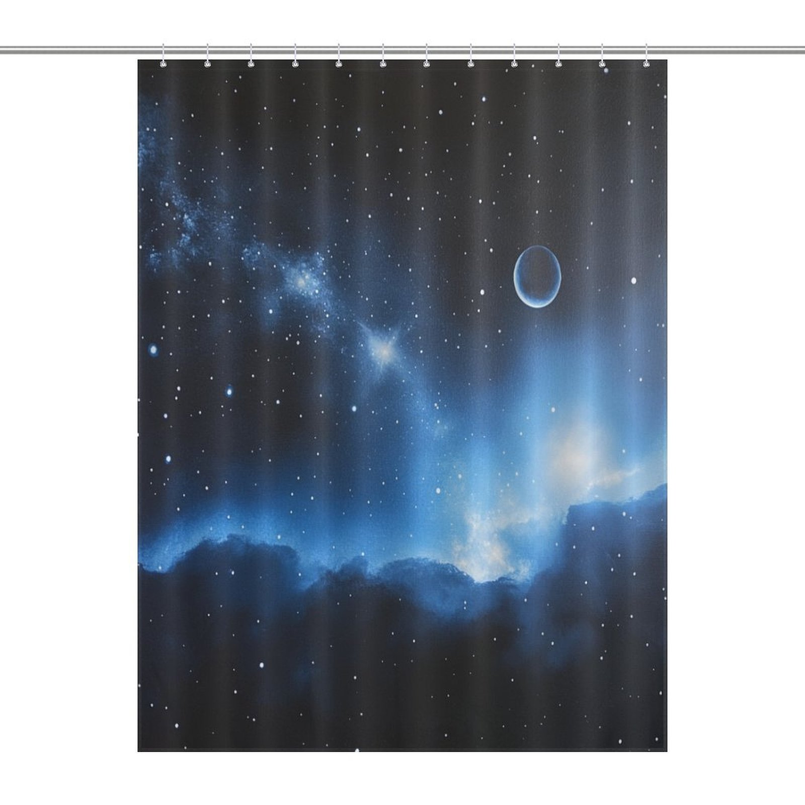 Starlit Sky Cloth Fabric Bathroom Decor Set with Hooks - Walmart.com