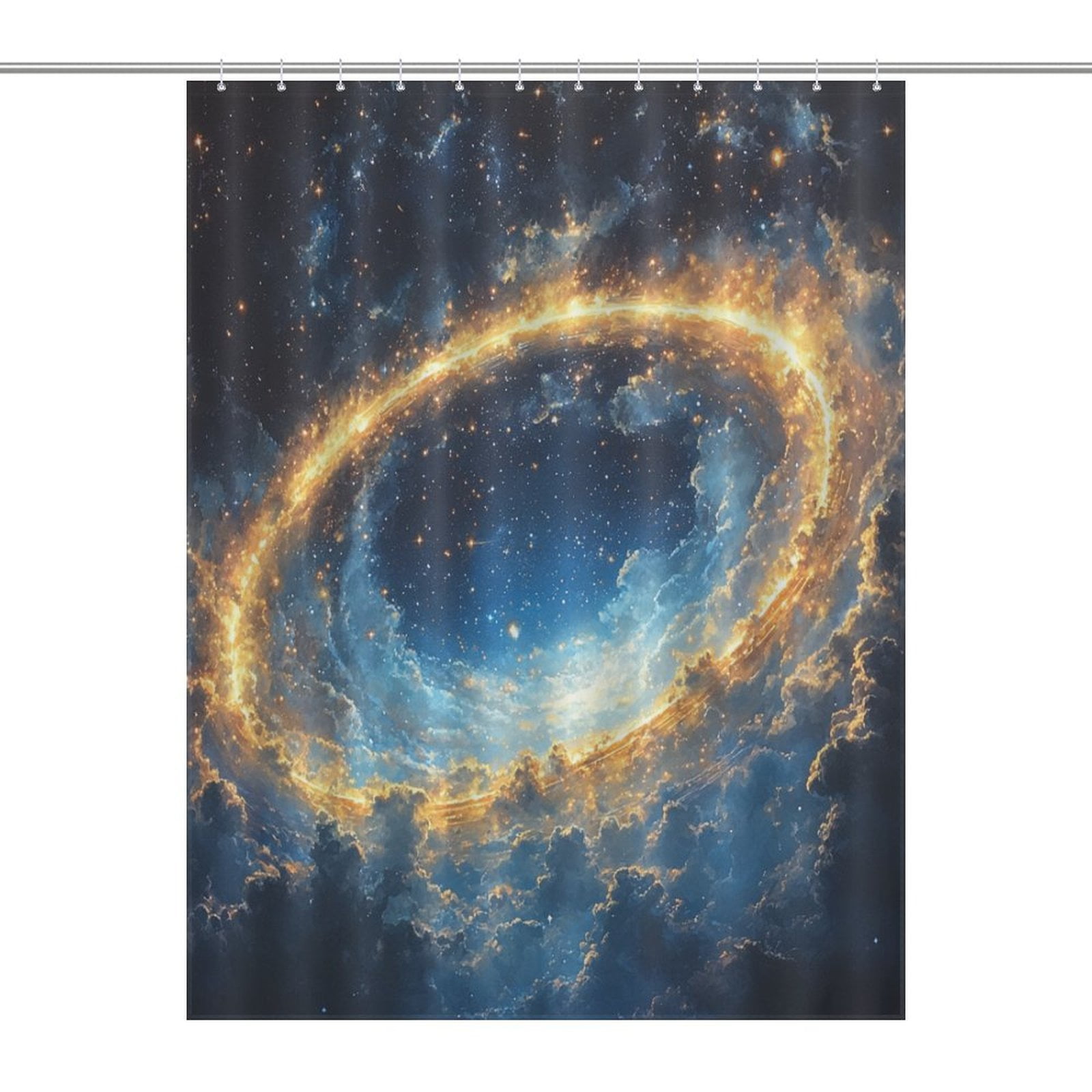 Starlit Sky Cloth Fabric Bathroom Decor Set with Hooks - Walmart.com