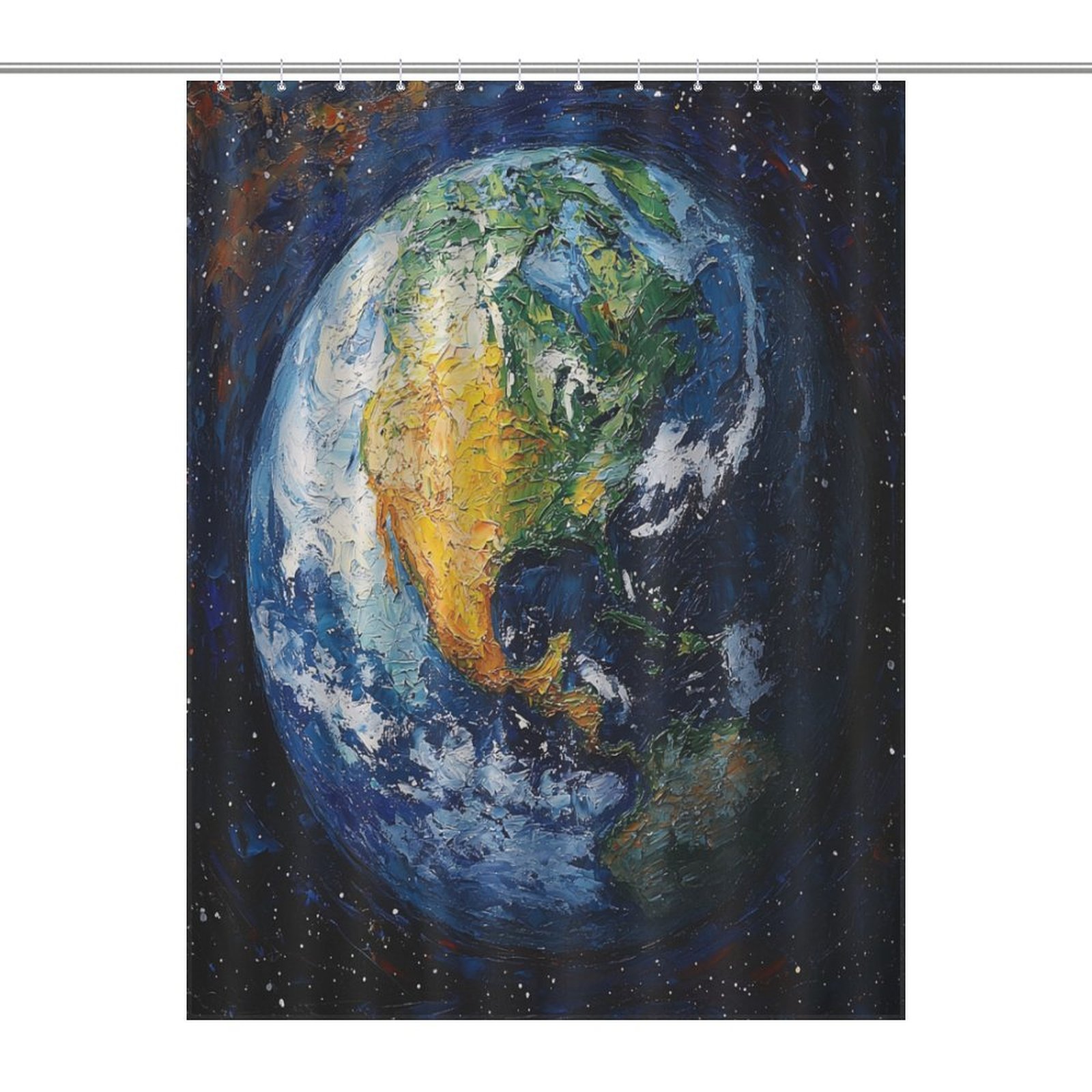 Starlit Sky Cloth Fabric Bathroom Decor Set with Hooks - Walmart.com