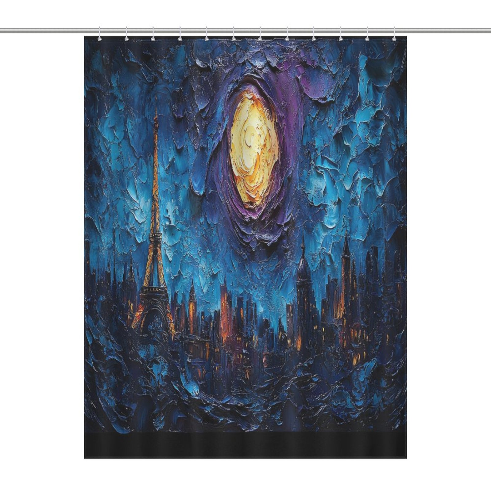 Starlit Sky Cloth Fabric Bathroom Decor Set with Hooks - Walmart.com