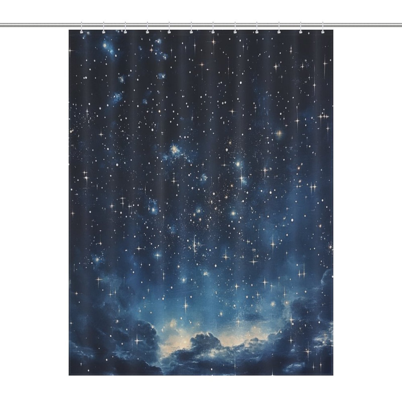 Starlit Sky Cloth Fabric Bathroom Decor Set with Hooks - Walmart.com