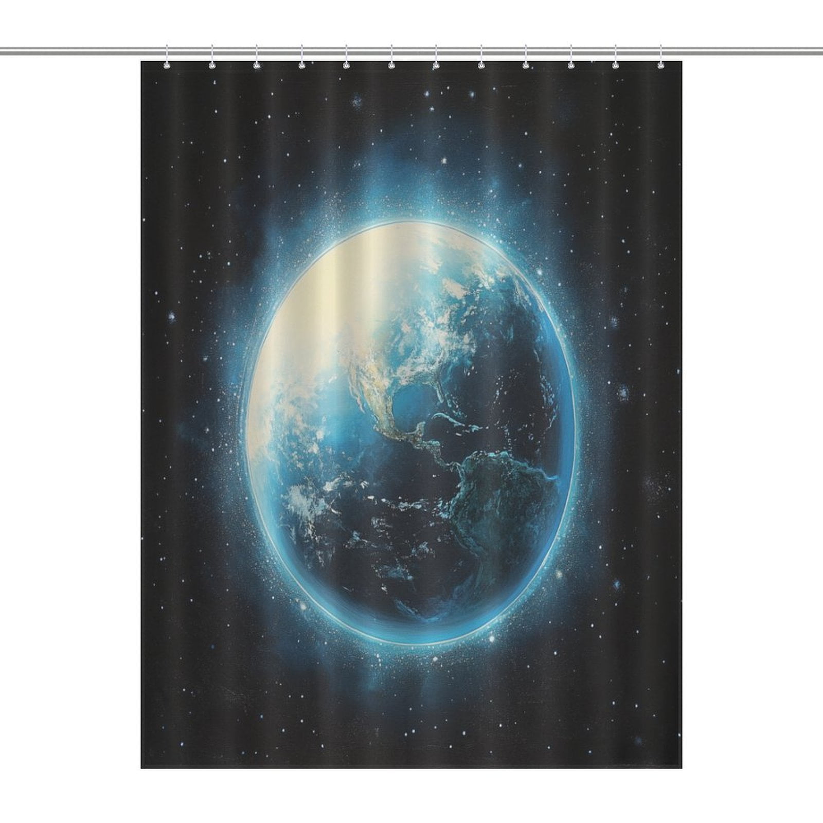Starlit Sky Cloth Fabric Bathroom Decor Set with Hooks - Walmart.com