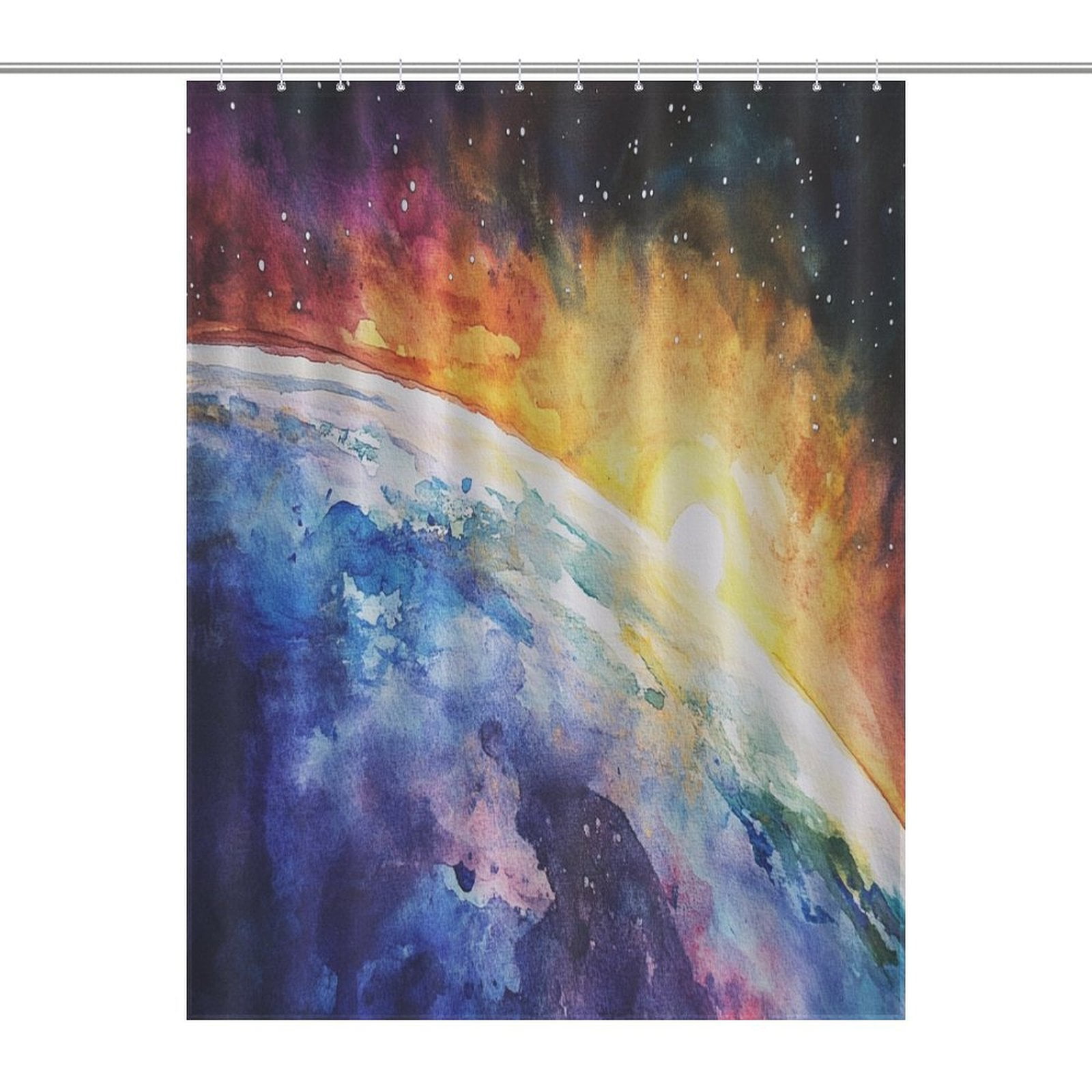 Starlit Sky Cloth Fabric Bathroom Decor Set with Hooks - Walmart.com
