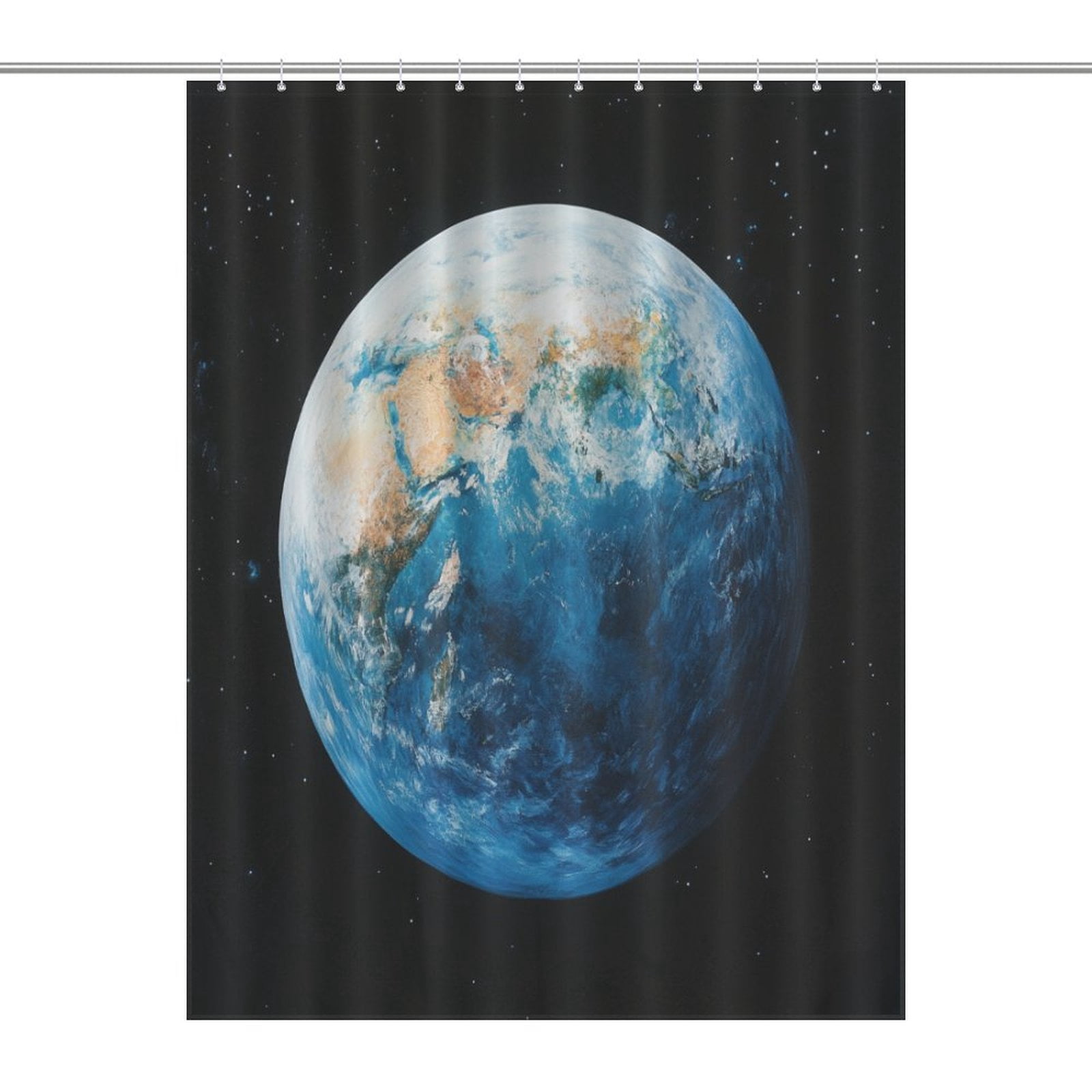 Starlit Sky Shower Curtain , Enchanted Forest Scenic Bathroom Decor ...