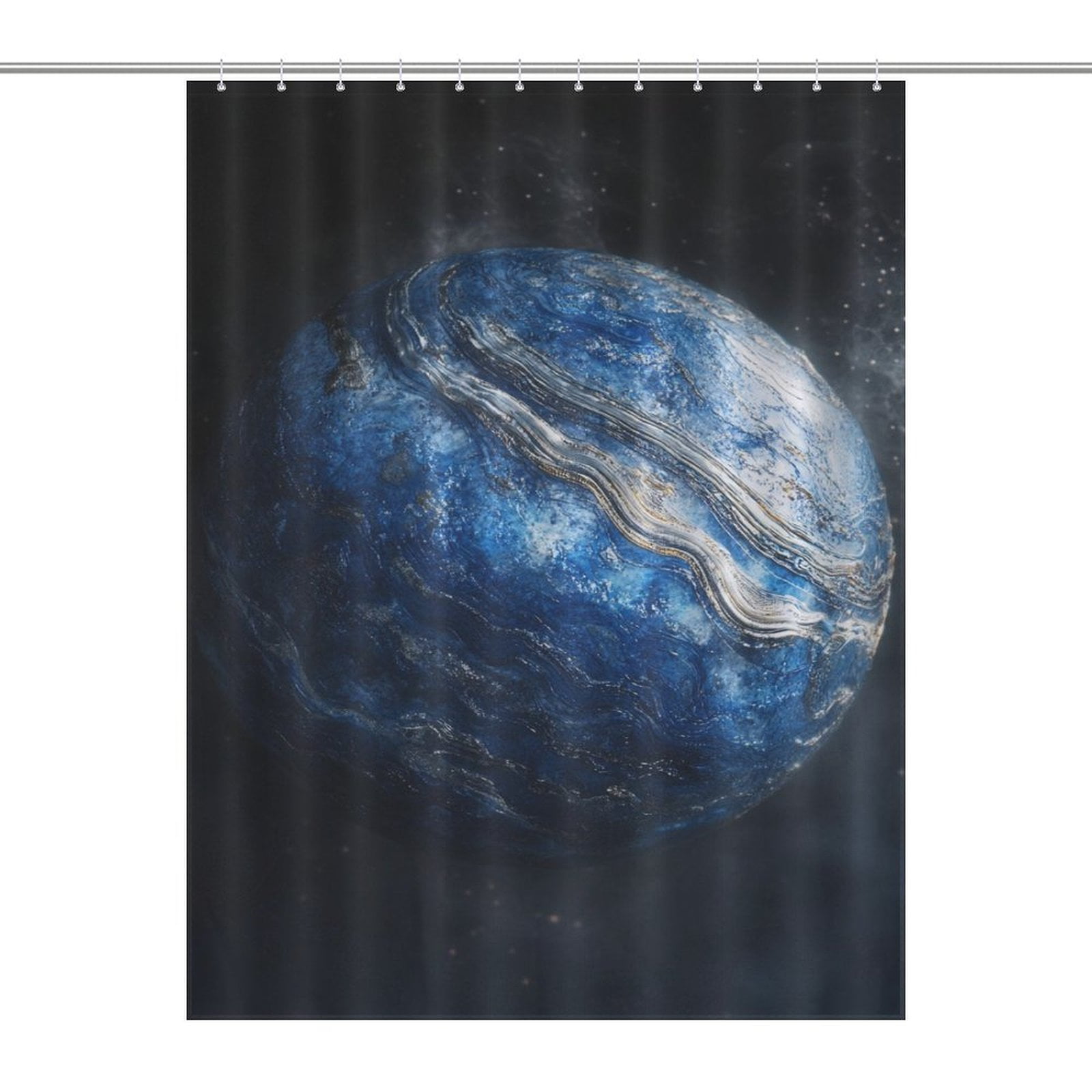 Starlit Sky Shower Curtain , Enchanted Forest Scenic Bathroom Decor ...