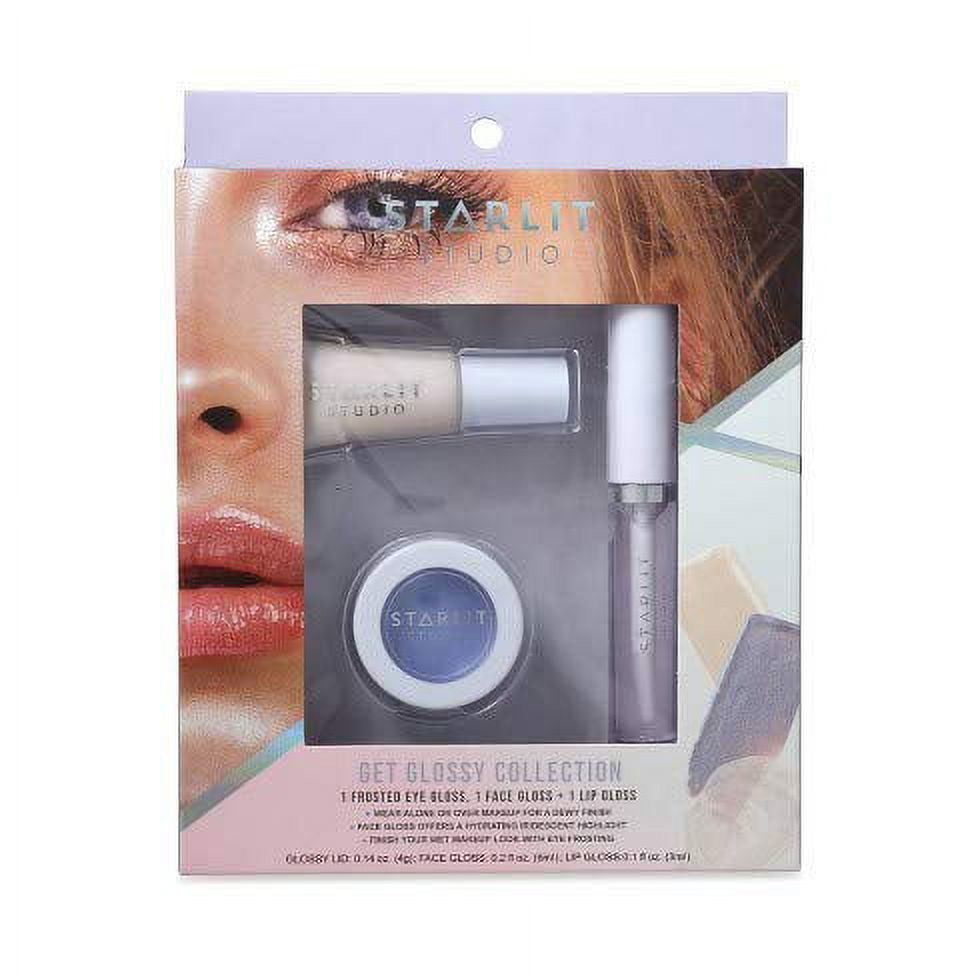 Starlit Studio Get Glossy Collection Frosted Eye Gloss Face Gloss Lip Gloss - Walmart.com