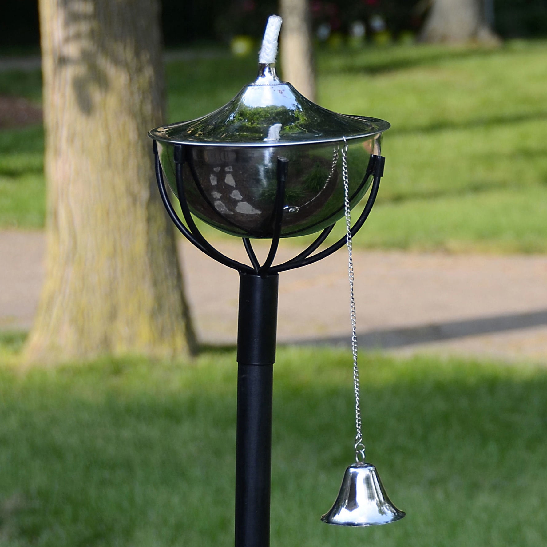 Metal Tiki Torches For Outside 6-Pack Wall Mount Citronella Torches ...