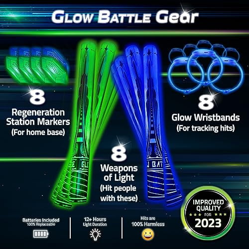 Starlux Games Glow Battle - Family Pack: A Thrilling, Glowing Sword ...