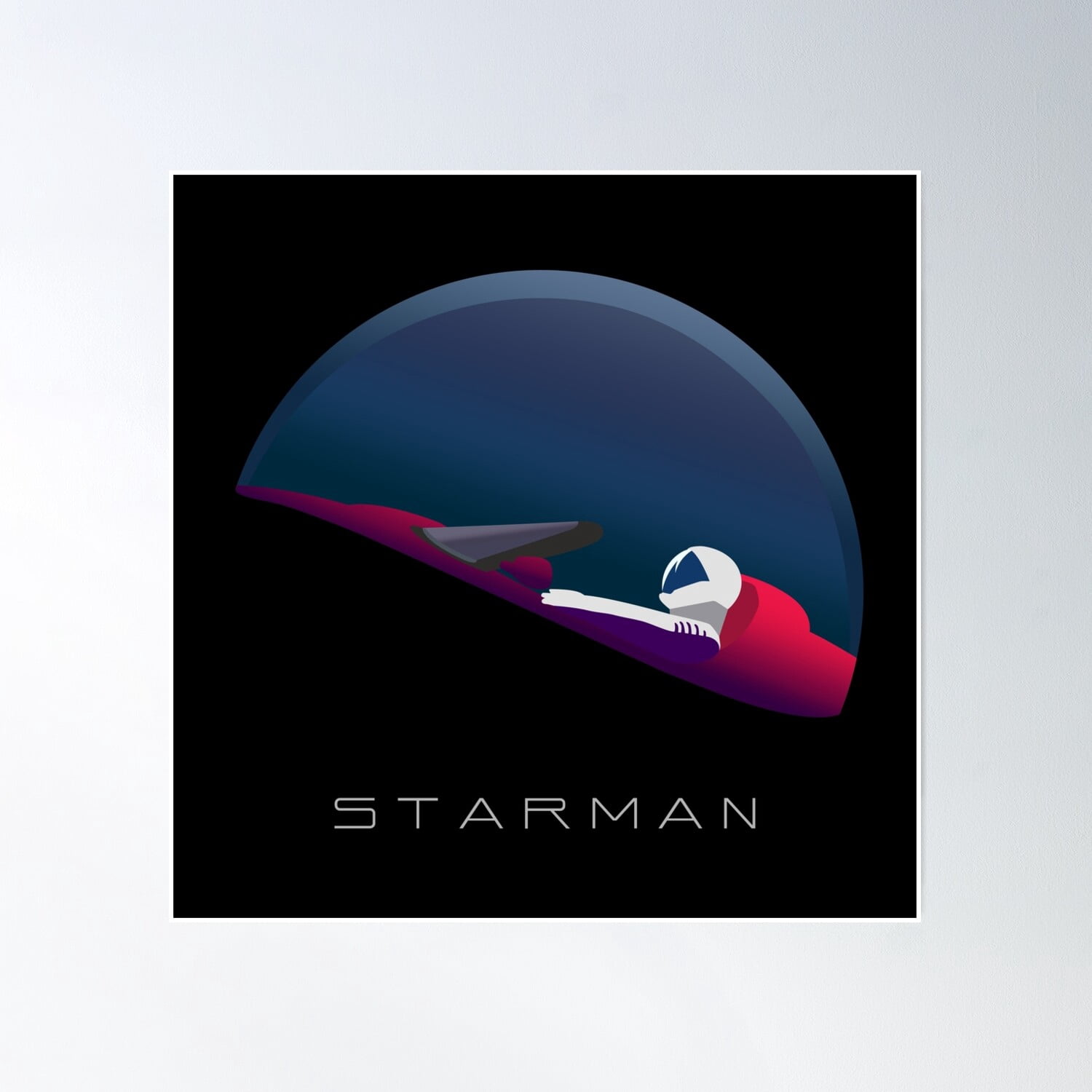 Starman Poster Wall Art, Modern Wall Decor, 24x24 UNFRAMED - Walmart.com