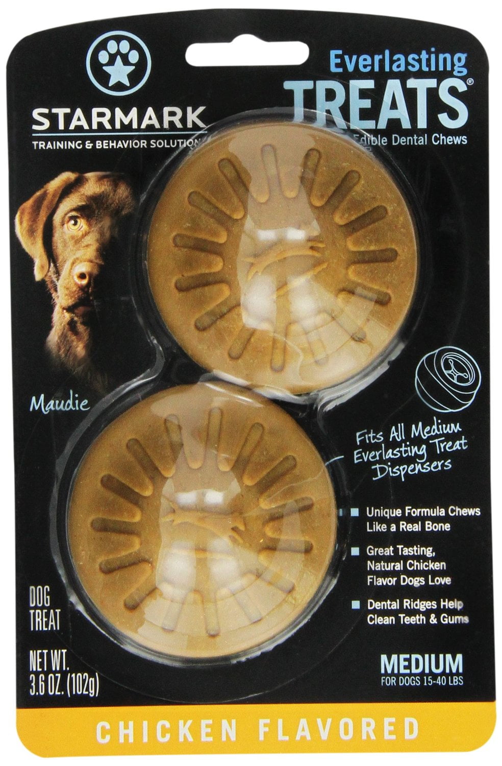 StarMark EVERLASTING DOG TREAT Hard Chew CHICKEN MEDIUM - Walmart.com