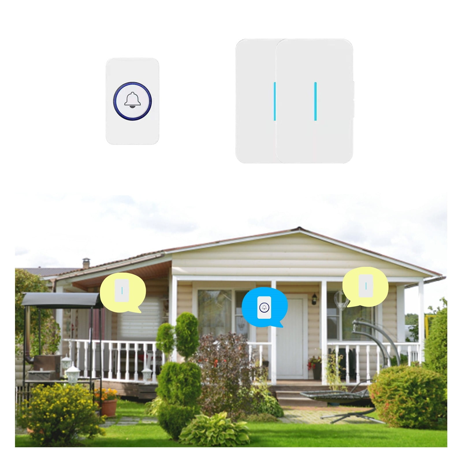 Staron 2024 Doorbell Wireless Chime Home Doorbell Intelligent 61 Songs ...