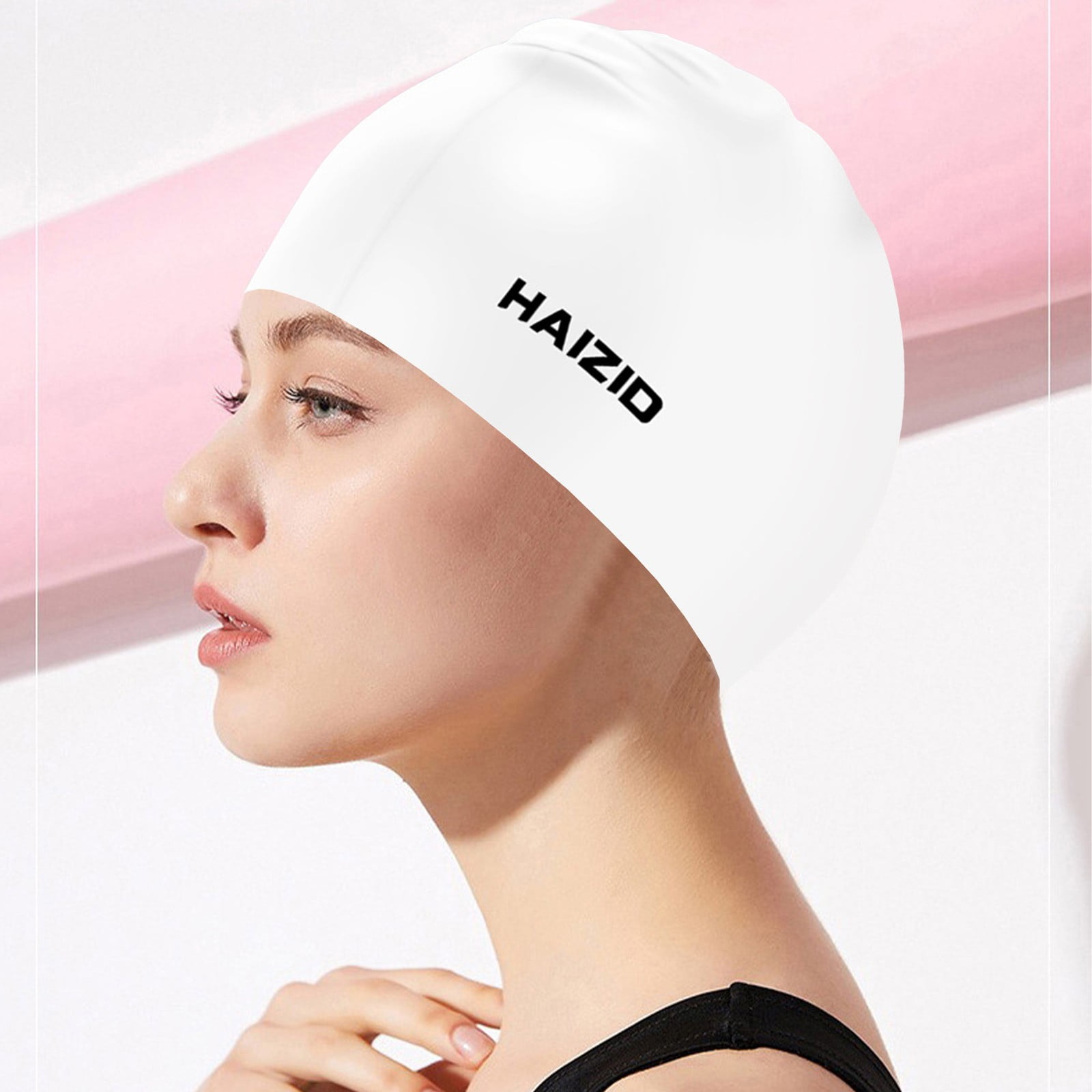 Staron Adult Watertight Swimming Cap For Clearance (White), Adult ...