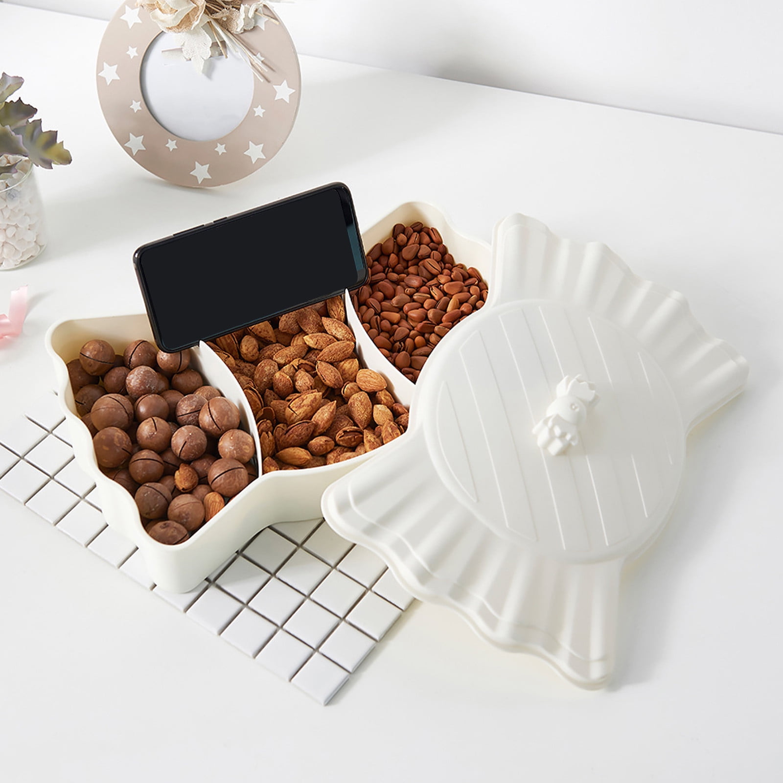 Staron Candy Box Nut Snack Organizer Clearance (White), Candy Box Nut ...