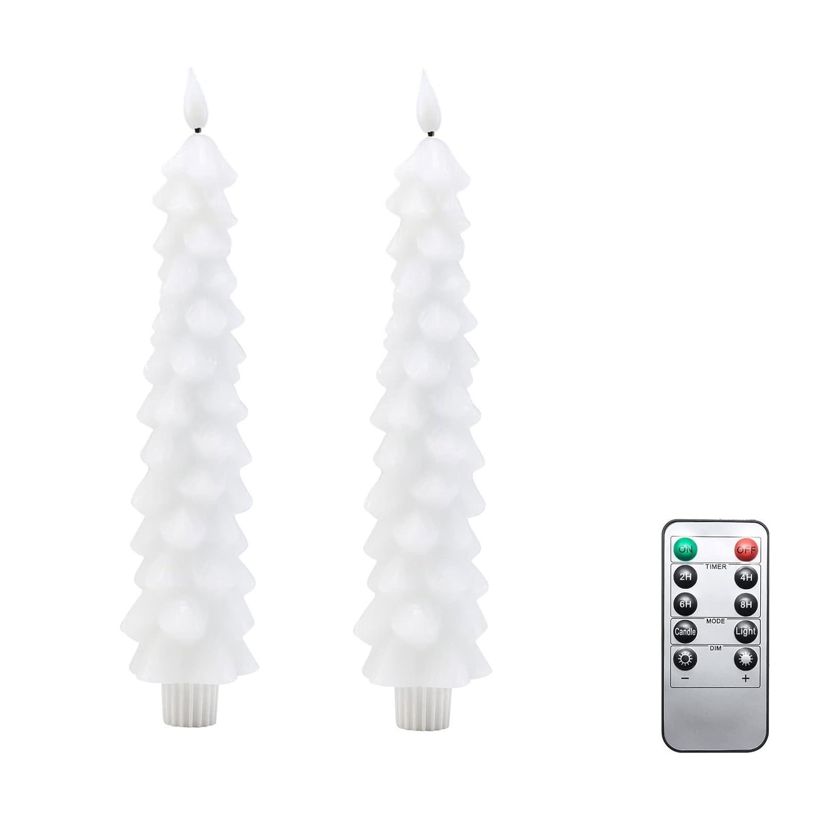 Staron Christmas LED Flameless Taper Candles Battery Operated with ...