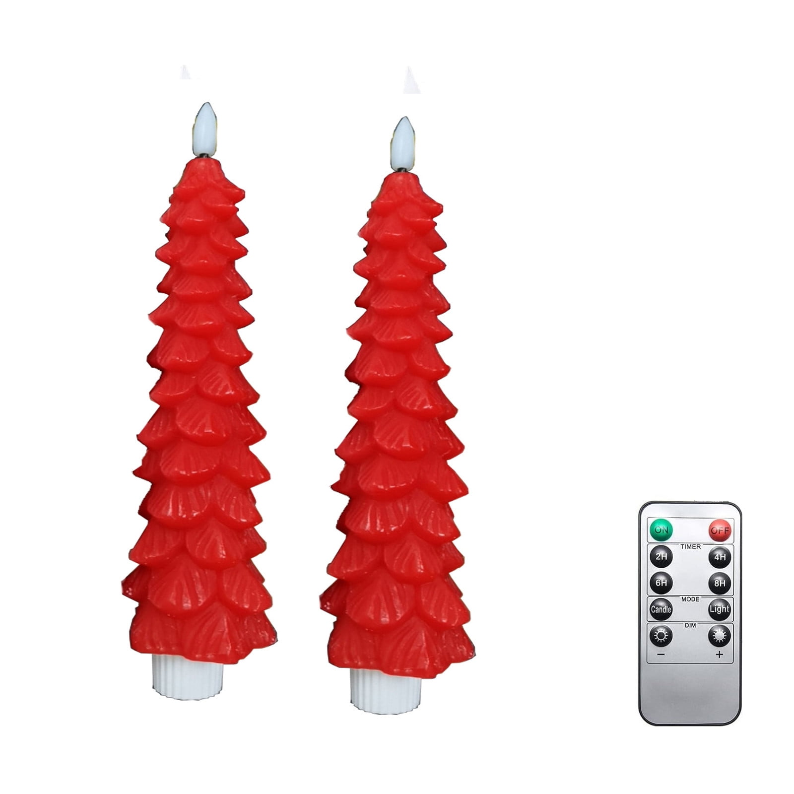 Staron Christmas LED Flameless Taper Candles Battery Operated with ...