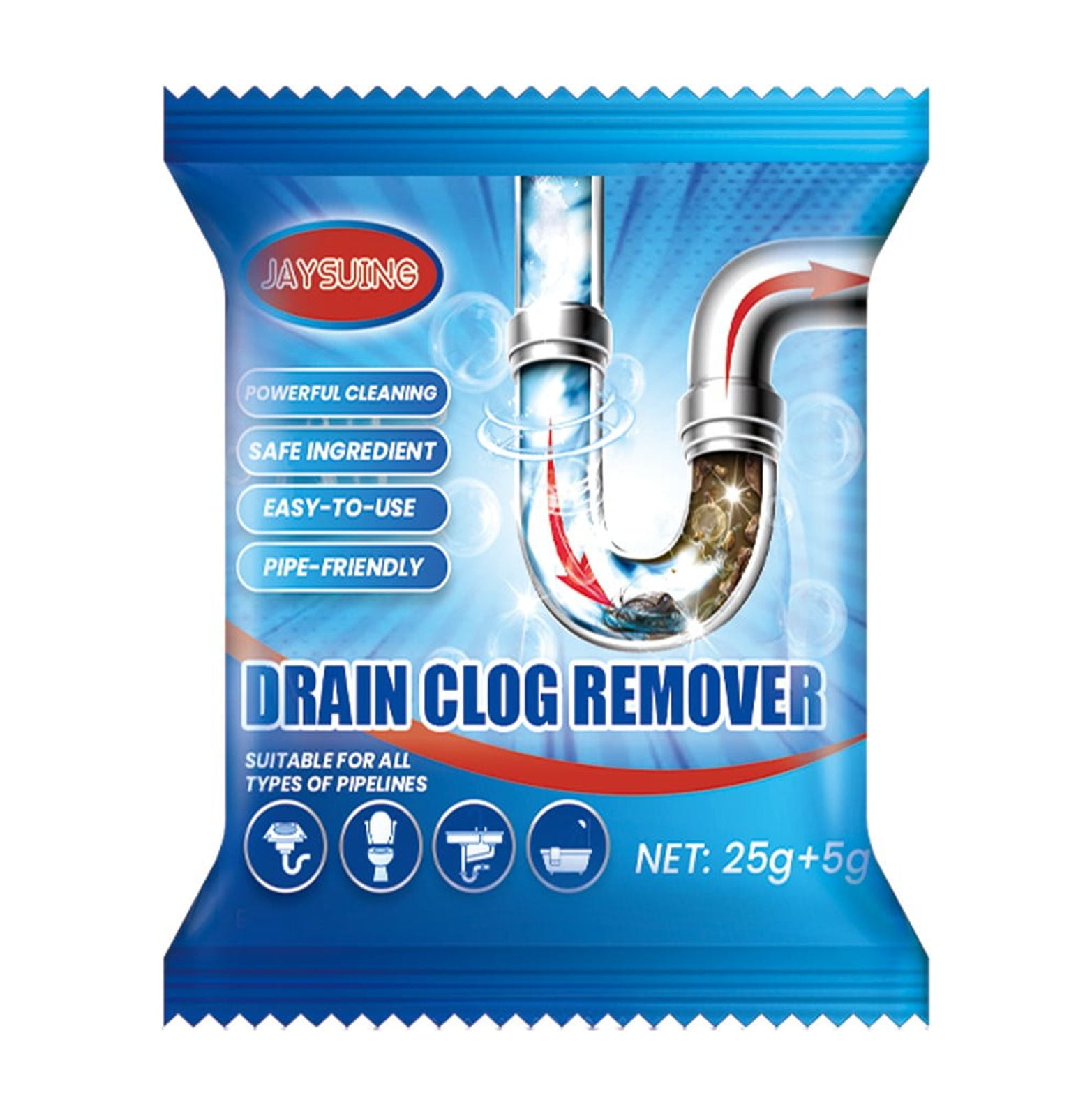 Staron Efficient Clog Remover for Hair and Grease, Individually Packed ...
