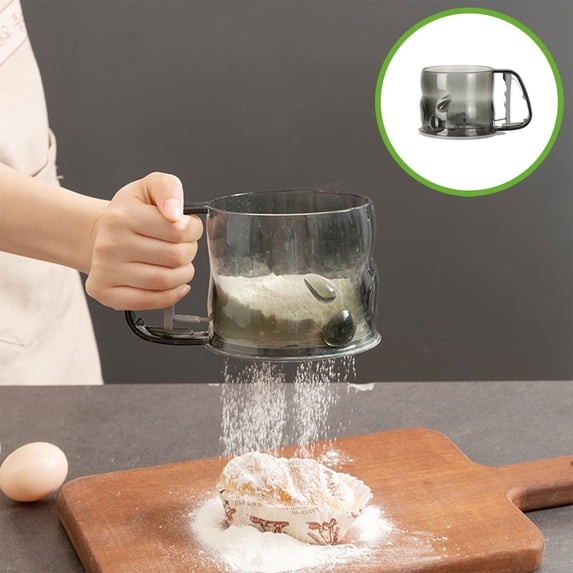 ZZkhGO Handheld Flour Sieve, Semi Automatic Powder Sifter, Plastic ...
