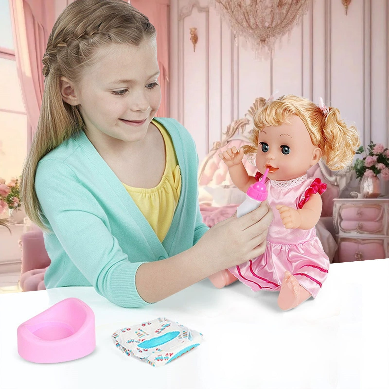 Staron Interactive Baby Doll with Voice, Simulated Feeding and Bathing ...