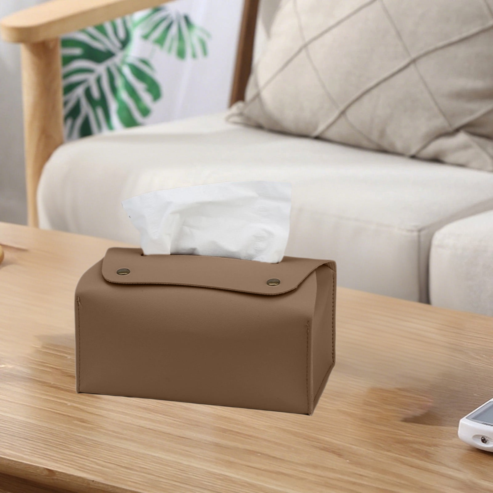 Staron Leather Tissue Box, Spring Loaded Napkin Dispenser, Wall Mount ...