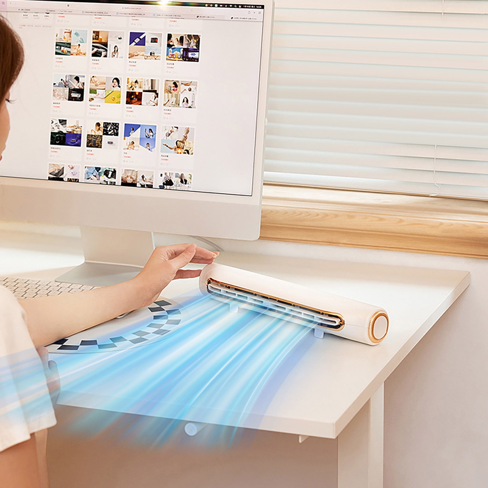 Staron New Screen Fan USB Hanging Clearance (White), New Screen Fan USB Hanging Screen Fan ...