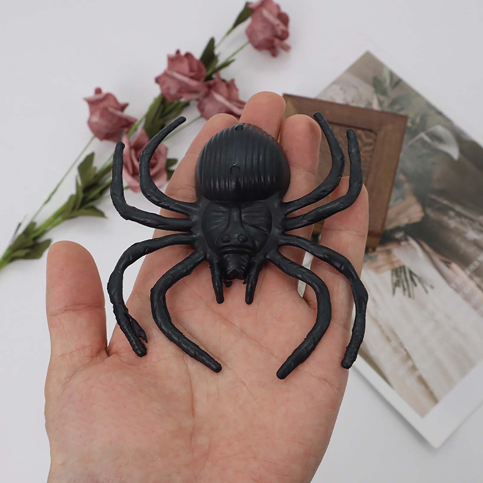 Staron Plastic Spiders Halloween Toys, Realistic Halloween Spiders ...