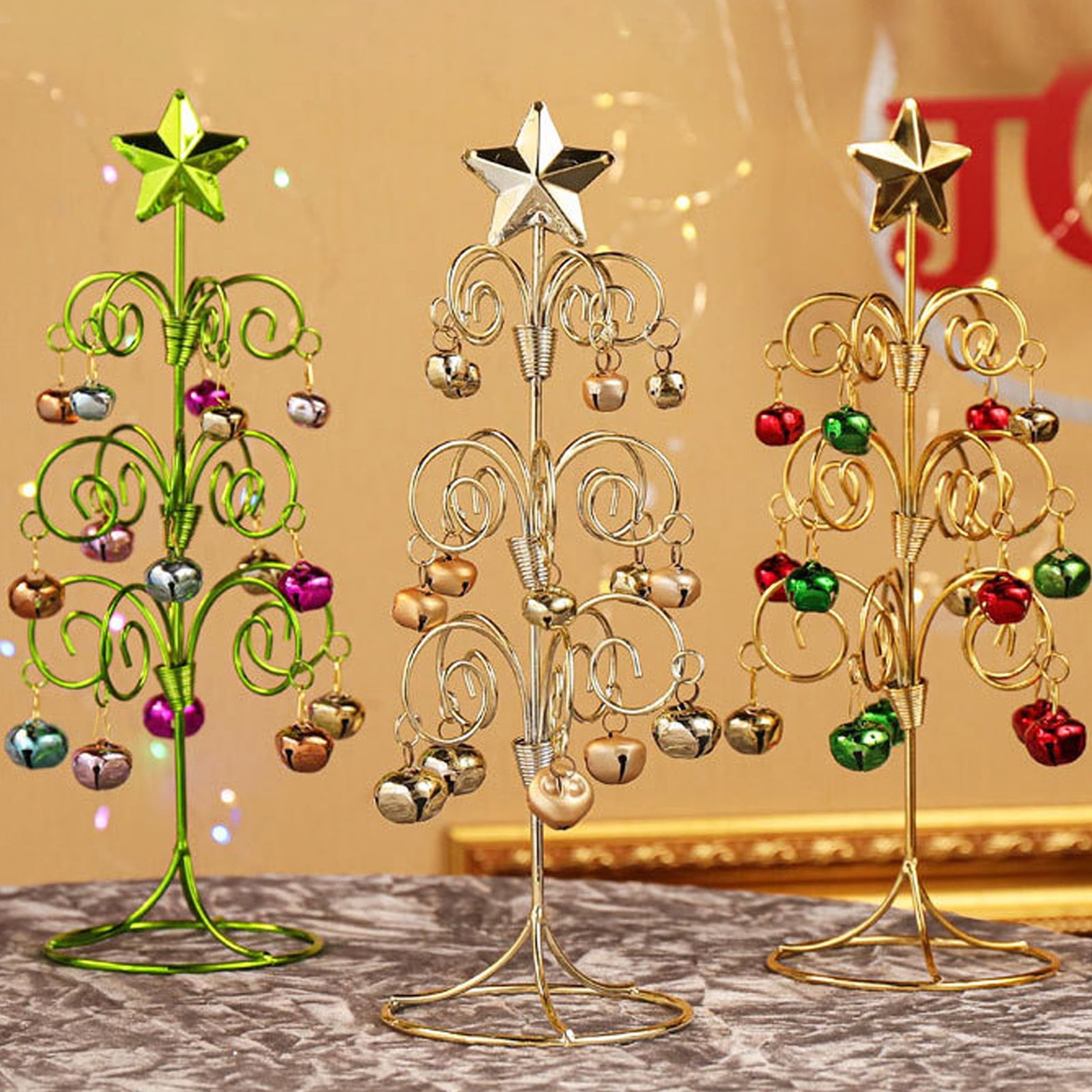 Staron Tabletop Metal Christmas Tree Wrought (Gold), Tabletop Metal ...