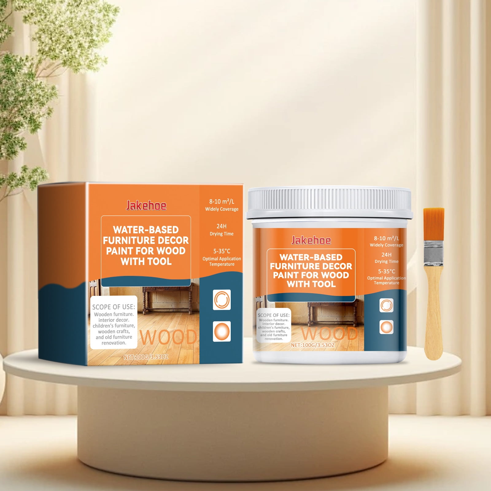 Staron Water-Based Furniture Paint 100ml with Tools, Wood Decor Coating ...