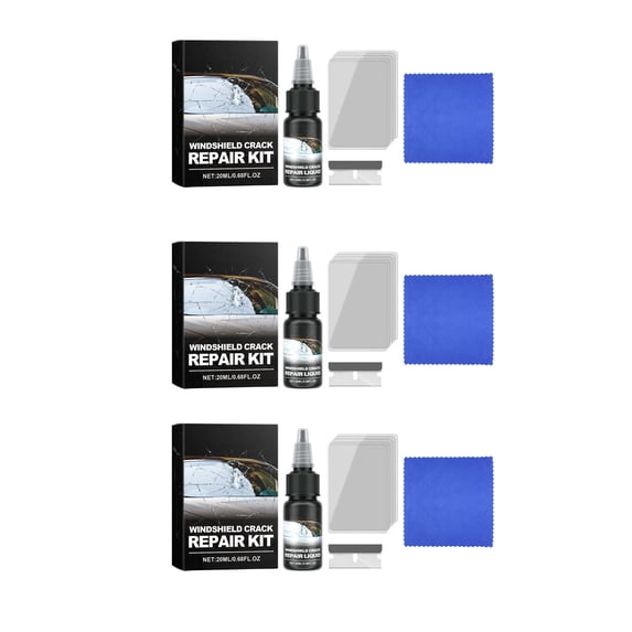ZZkhGO Windshield Crack Repair Liquid, Glass Repair Kit with Curing ...