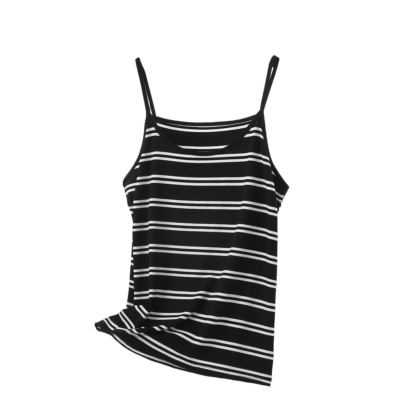Staron Women Summer Tank Tops Spaghetti Strap Round Neck Sleeveless ...