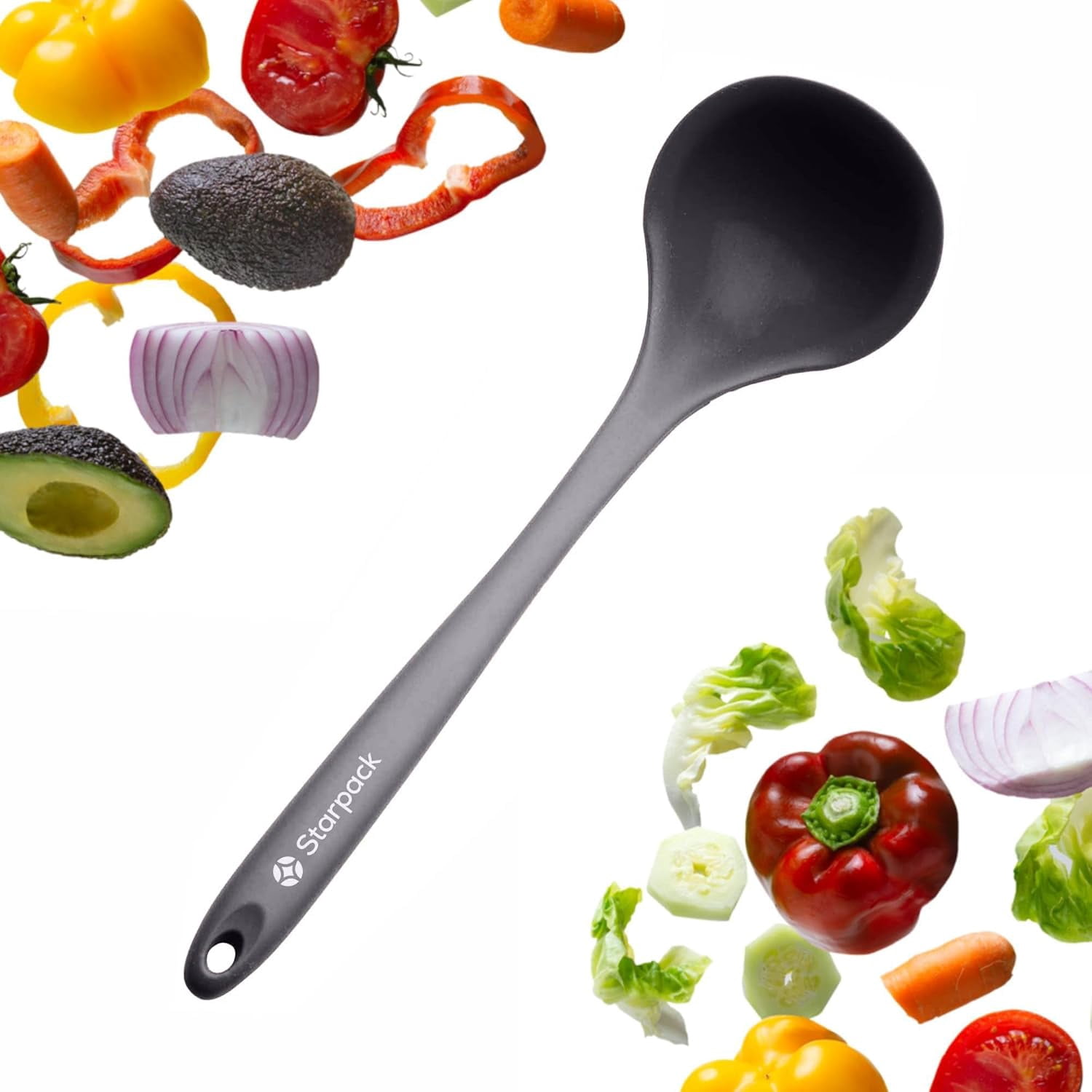 Starpack 'Ladle of Love' XL Premium Silicone Ladle Spoon - Soup High ...