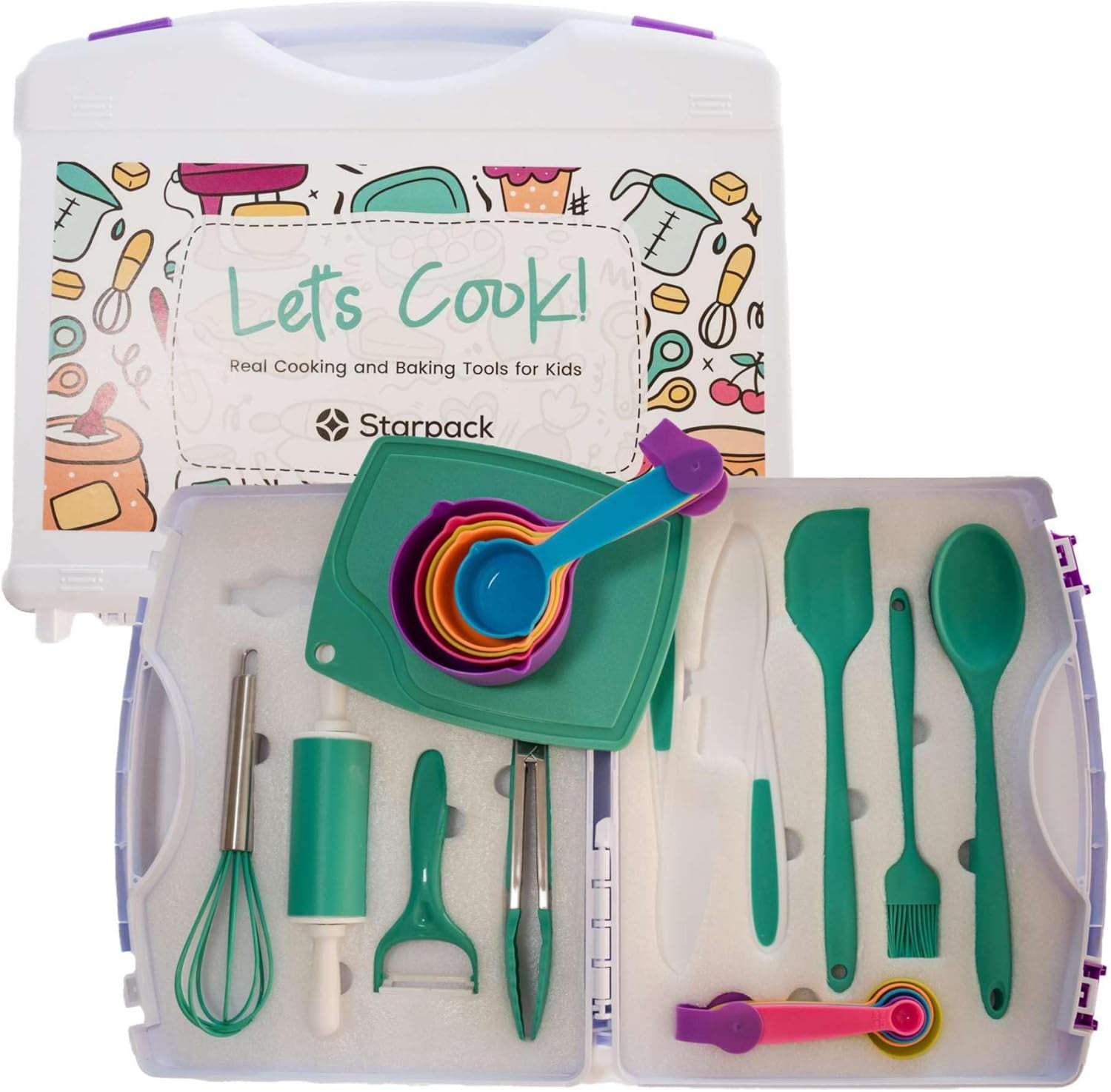 Starpack 'Let's Cook!' Real Cooking Tools for Kids, Cooking and Baking ...