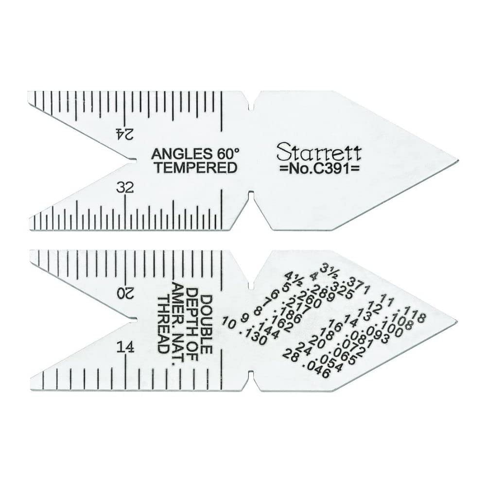 Starrett Center Gage - American Standard 60-Degree Threads, Durable ...