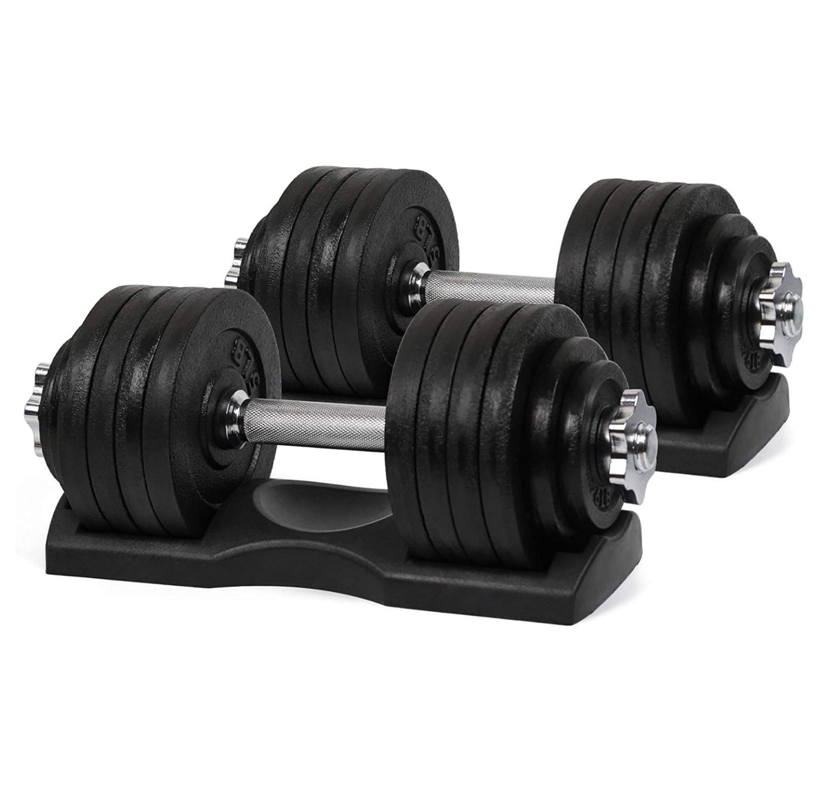 Starring 105-200 lbs Adjustable Dumbbells (105 lbs Black with Trays ...